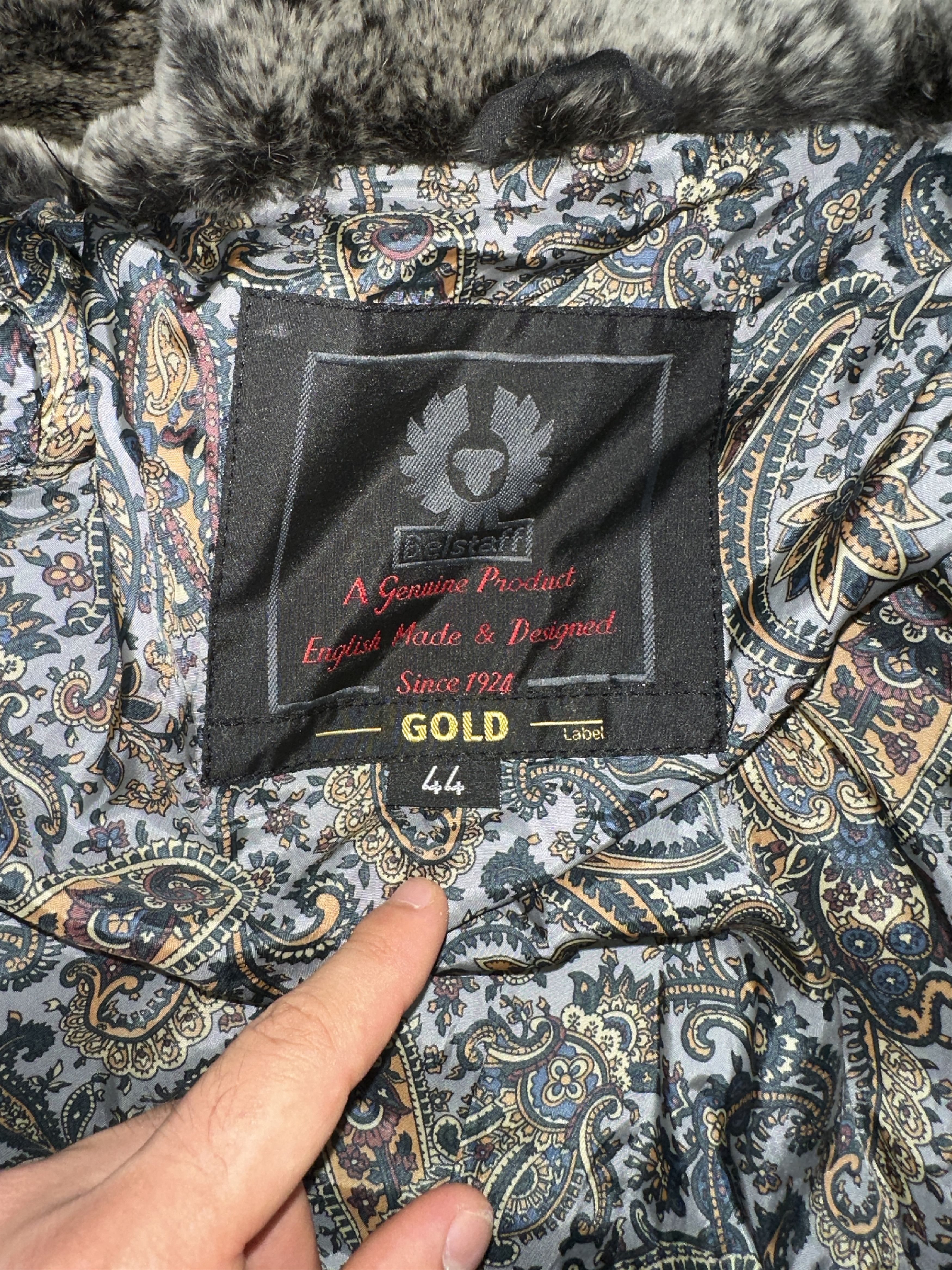 Belstaff × Luxury Baroque Waxed Belstaff Gold Label Rider Bomber Size ...