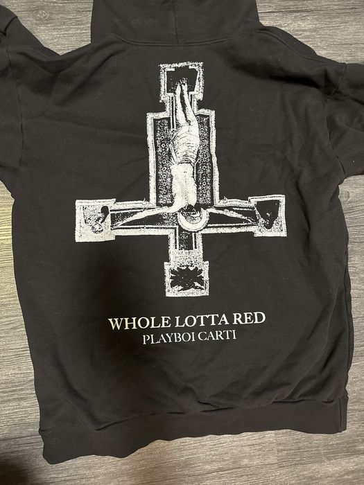 Playboi Carti Playboi Carti Whole Lotta Red Pentagram Hand Hoodie | Grailed