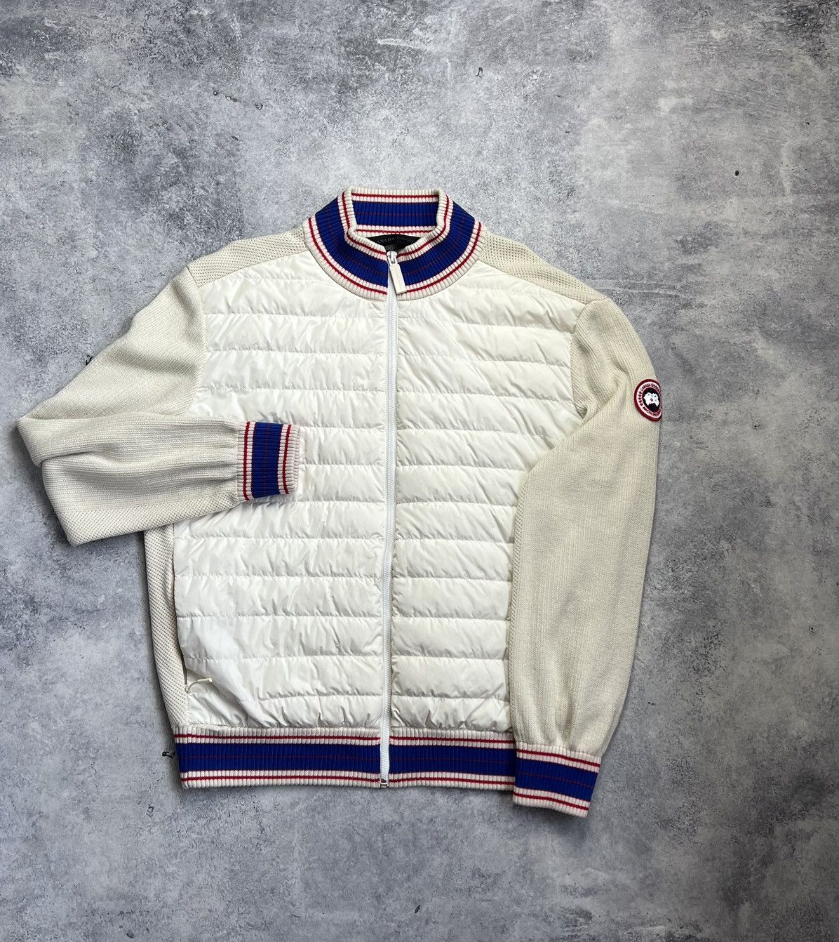 Canada Goose Canada goose cream hybridge knit jacket | Grailed