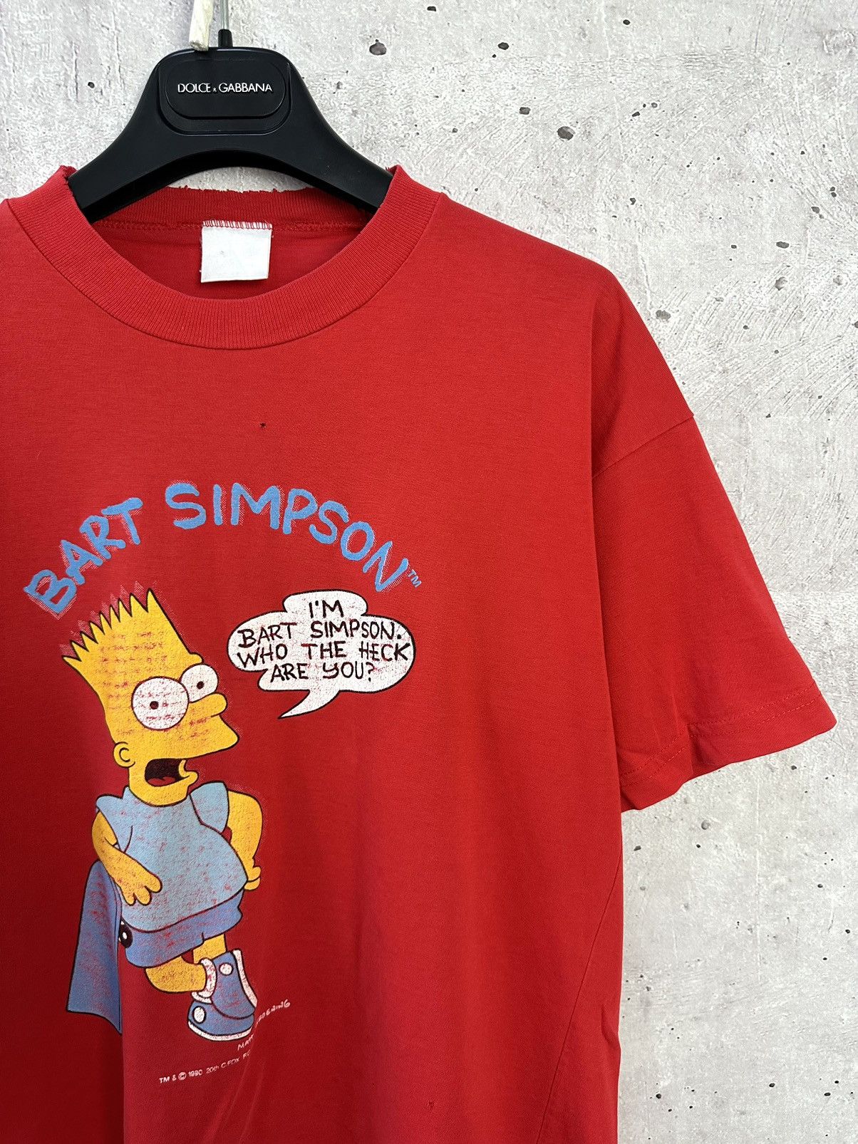 Vintage Bart Simpson Vintage 90s C.Fox Red T-shirt | Grailed