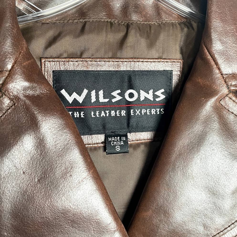 Wilsons Leather Vintage Wilson's Leather Brown Blazer Leather Jacket S | Grailed