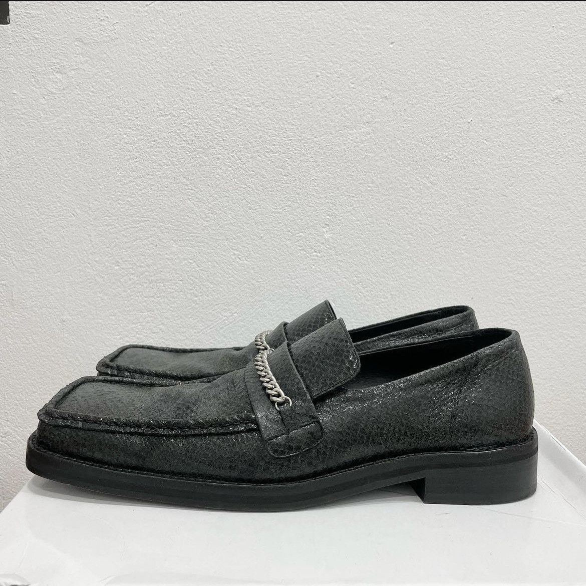 Martine Rose Martine Rose Square Loafer Leather Snake Black | Grailed
