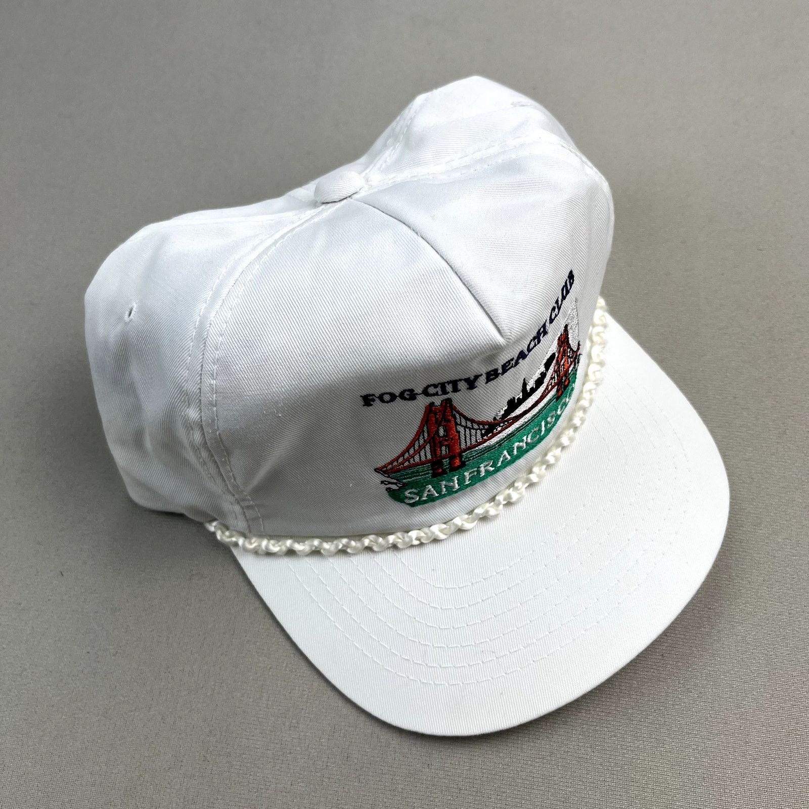 Vintage Vintage San Francisco Hat Cap White Fog City Beach Club 90s ...