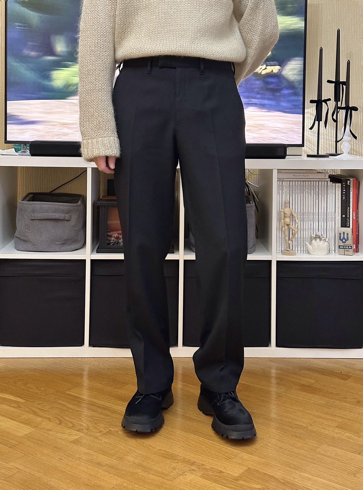 Prada × Streetwear × Vintage PRADA FW1999 Tech Wide Wool Pants Vintage ...