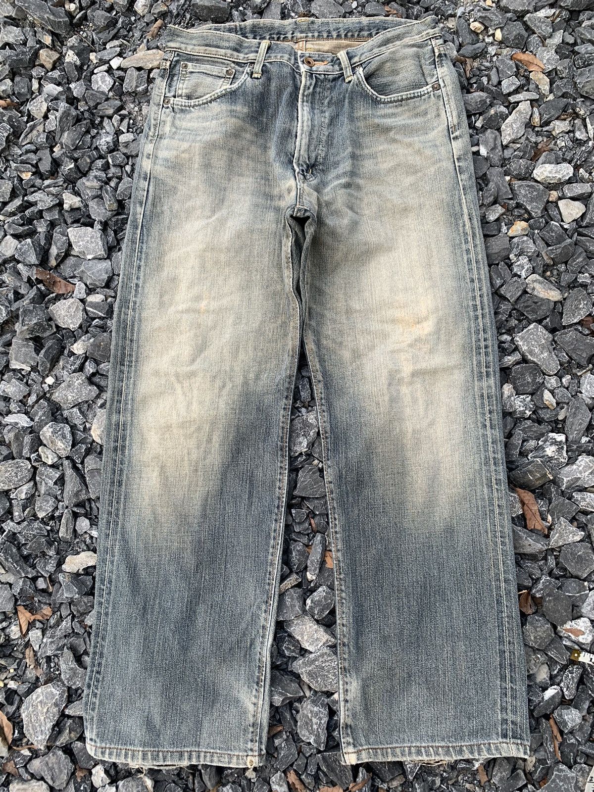 Edwin VINTAGE EDWIN 505Z SELVEDGE RUSTY JAPANESE DISTRESSED DENIM | Grailed