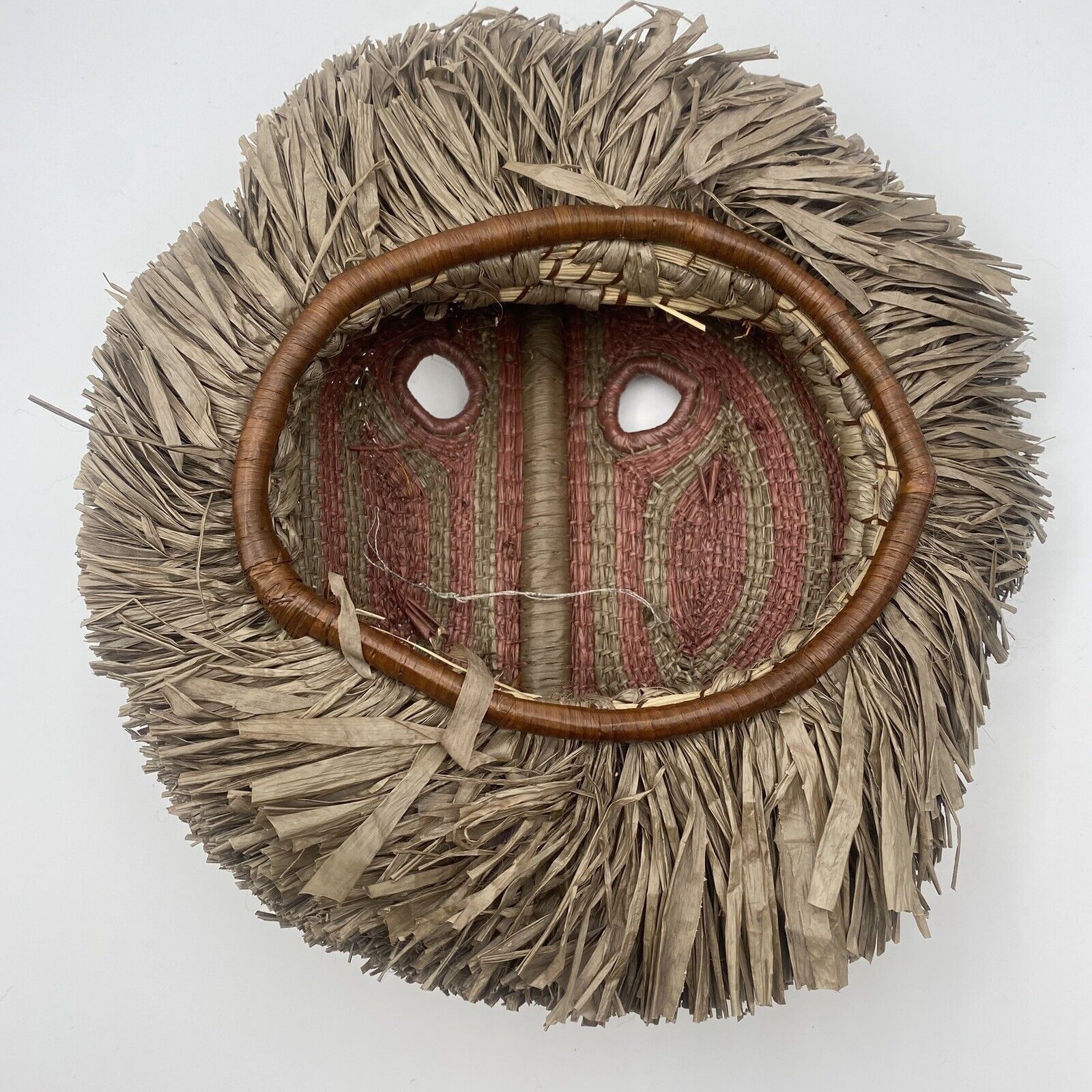 Other NAHUALA Woven Palm Red Monkey Mask EMBERA TRIBE Darien Rainf ...