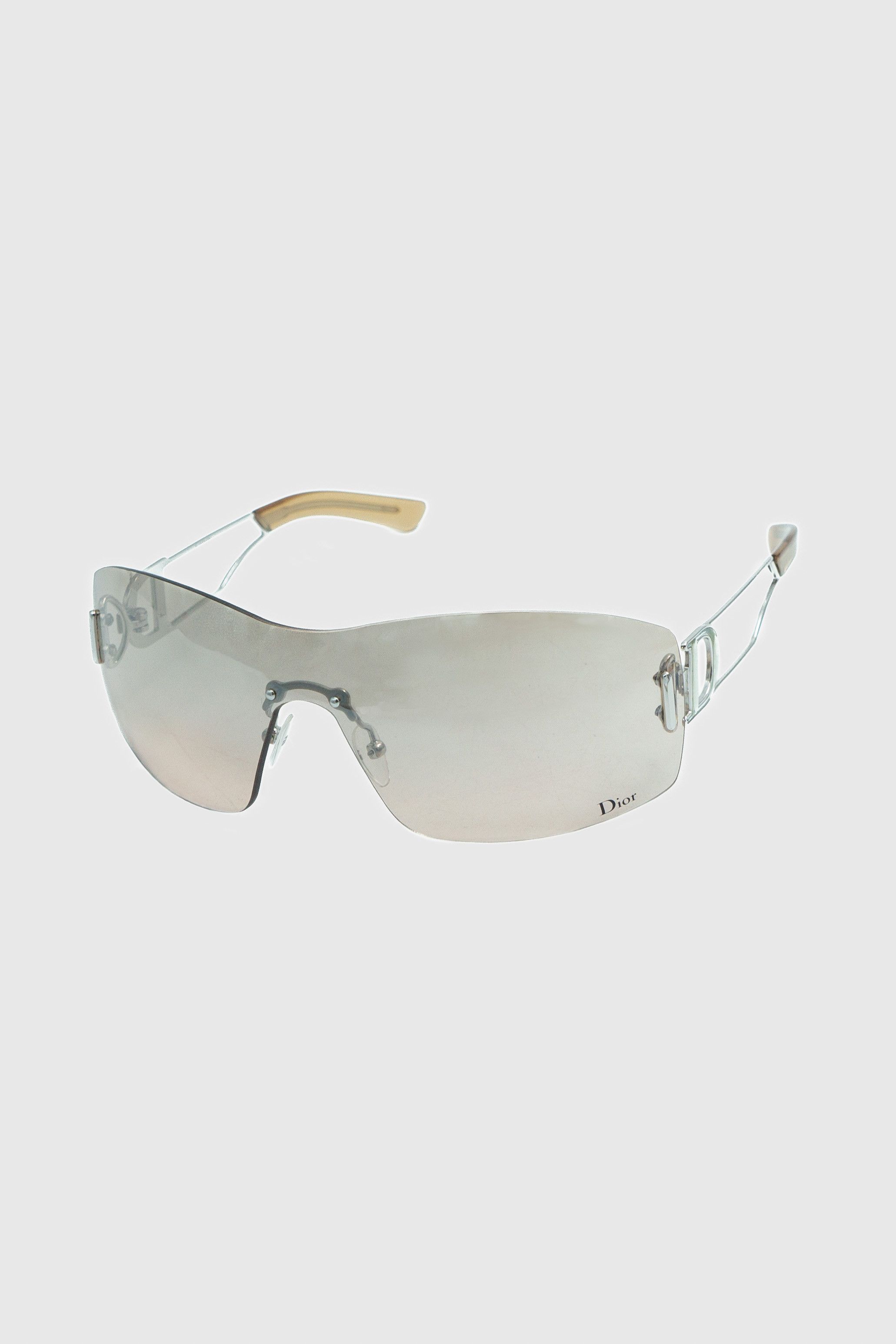 Dior Christian DIOR Play Dior Shield Silver Rimless Sunglasses | Grailed