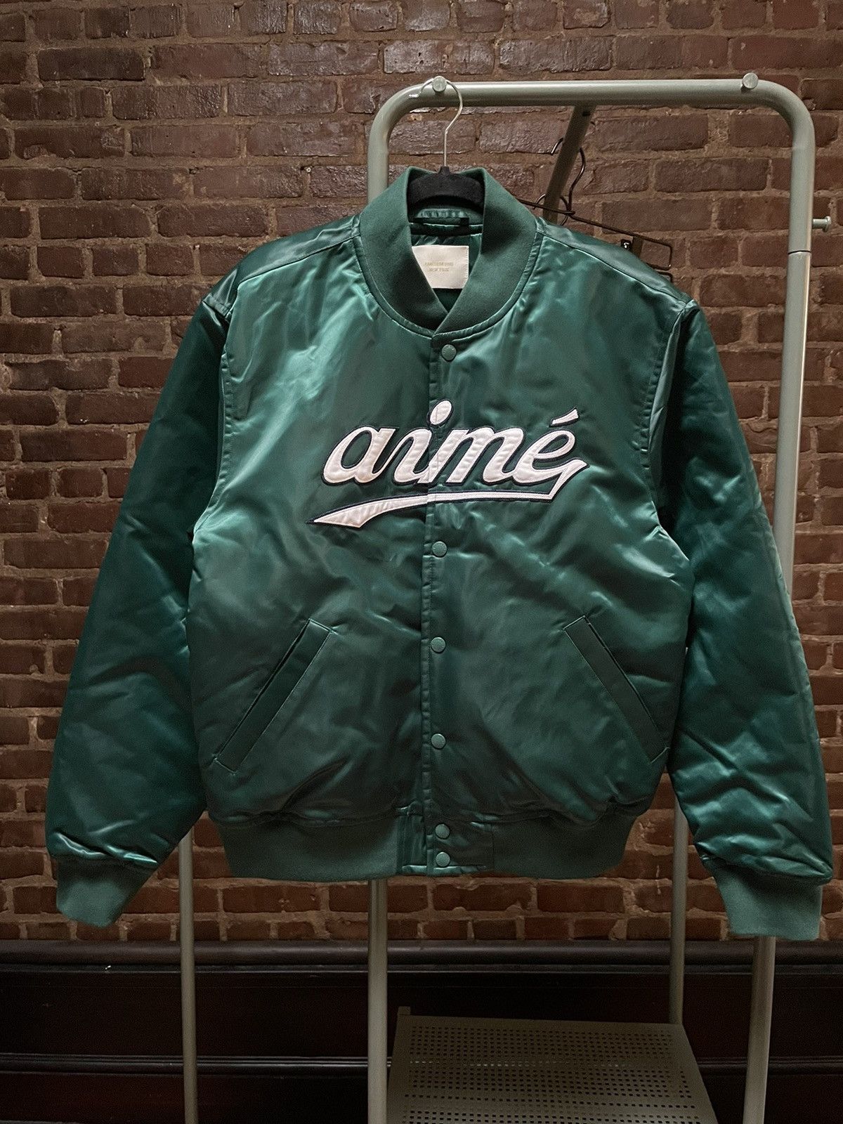 Aime Leon Dore ALD Satin Varsity Jacket Botanical Garden | Grailed