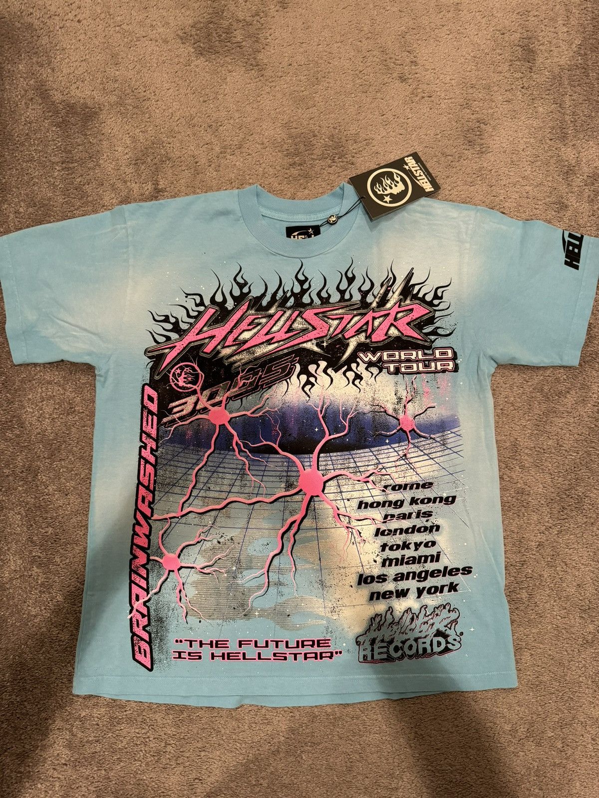 HELLSTAR Hellstar Neuron T-Shirt Light Blue | Grailed