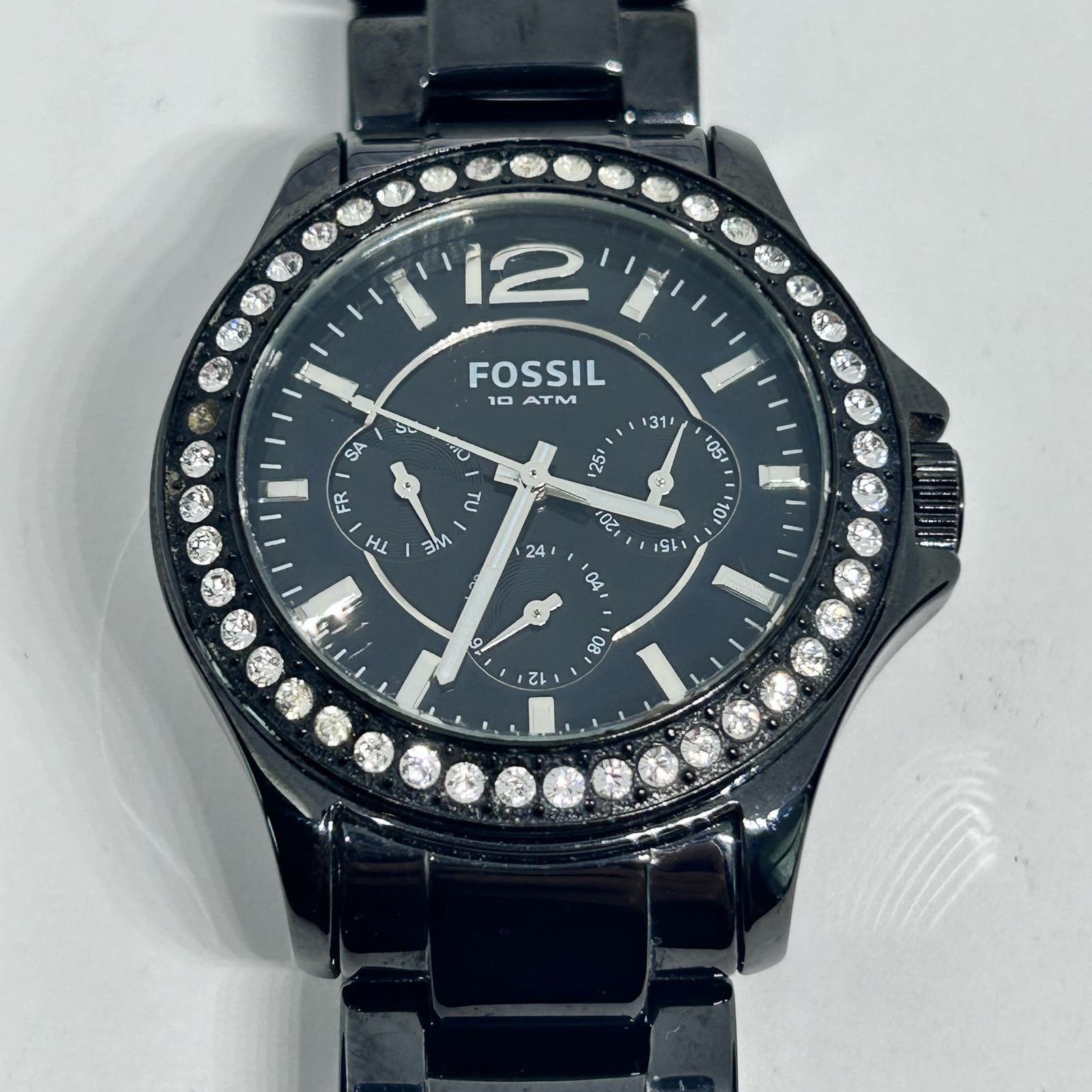 Fossil Fossil Stainless Steel Black Women’s Watch w/ Rhinestone | Grailed