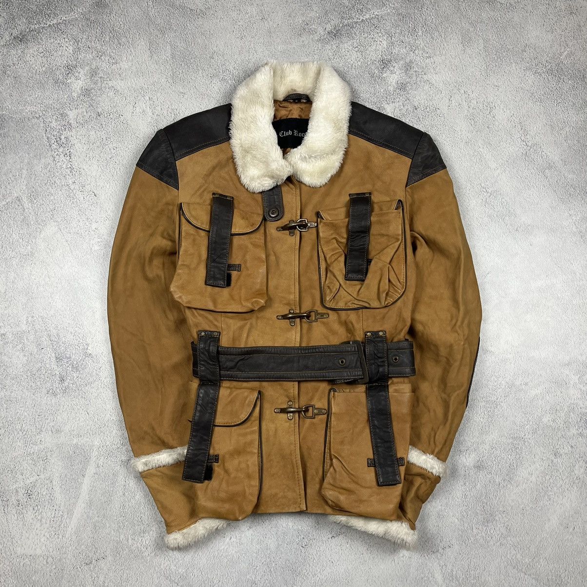 Japanese Brand × Leather Jacket × Vintage Vintage Club Rococo Japan ...