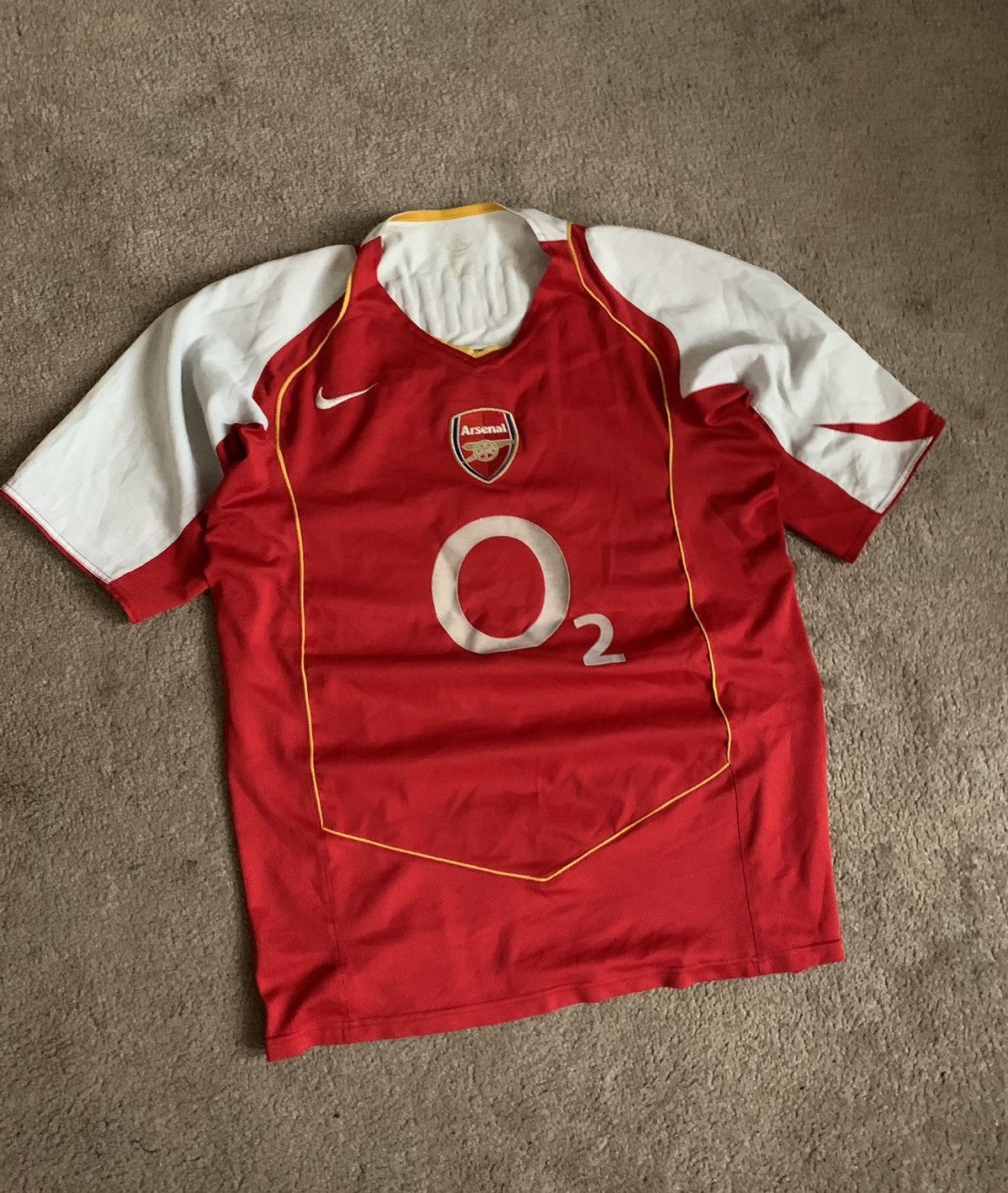 Nike 2004/05 NIKE O2 ARSENAL HOME SOCCER FOOTBALL JERSEY SHIRT | Grailed