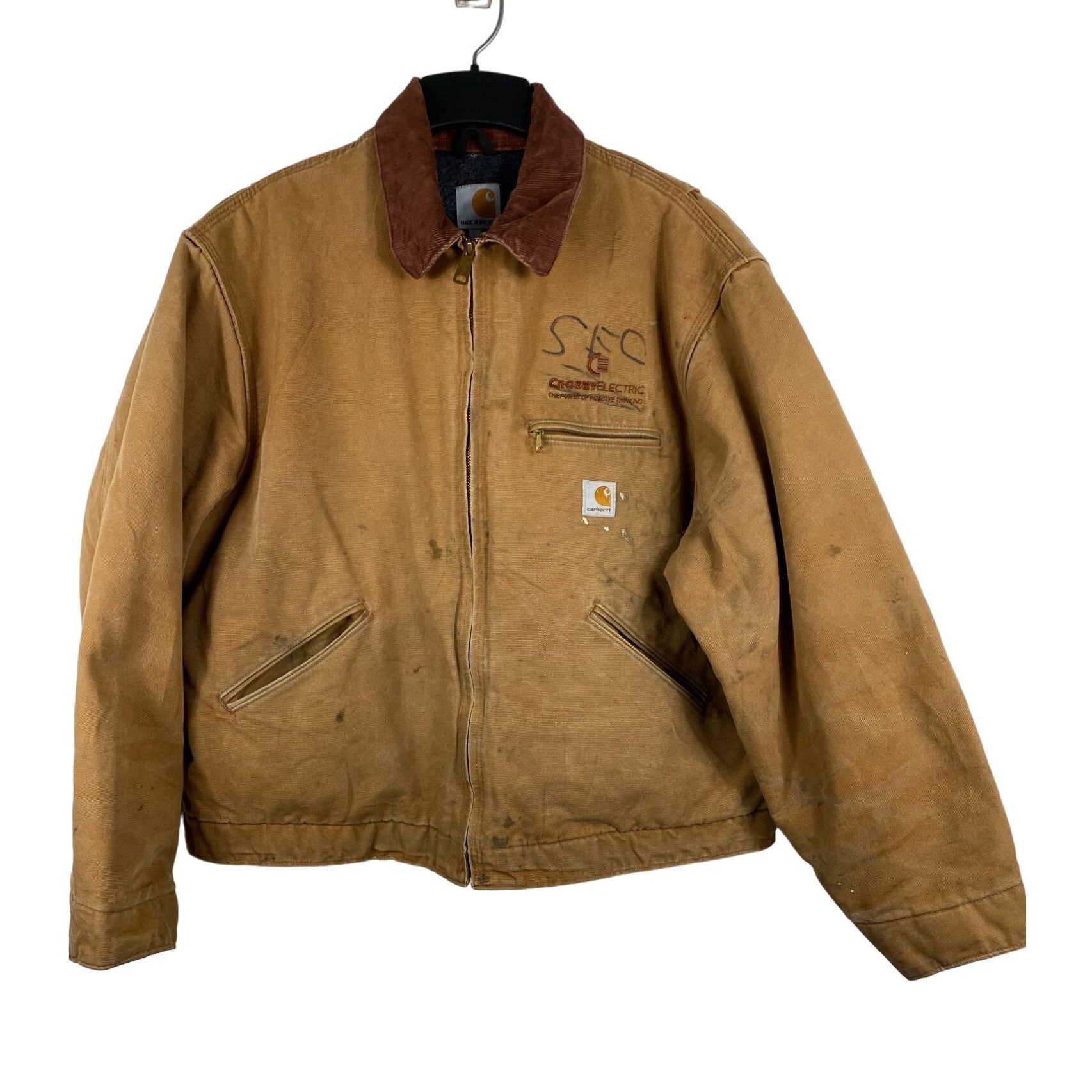 Carhartt Vintage Carhartt Full Zip Detroit Bomber Jacket Brown Size X ...