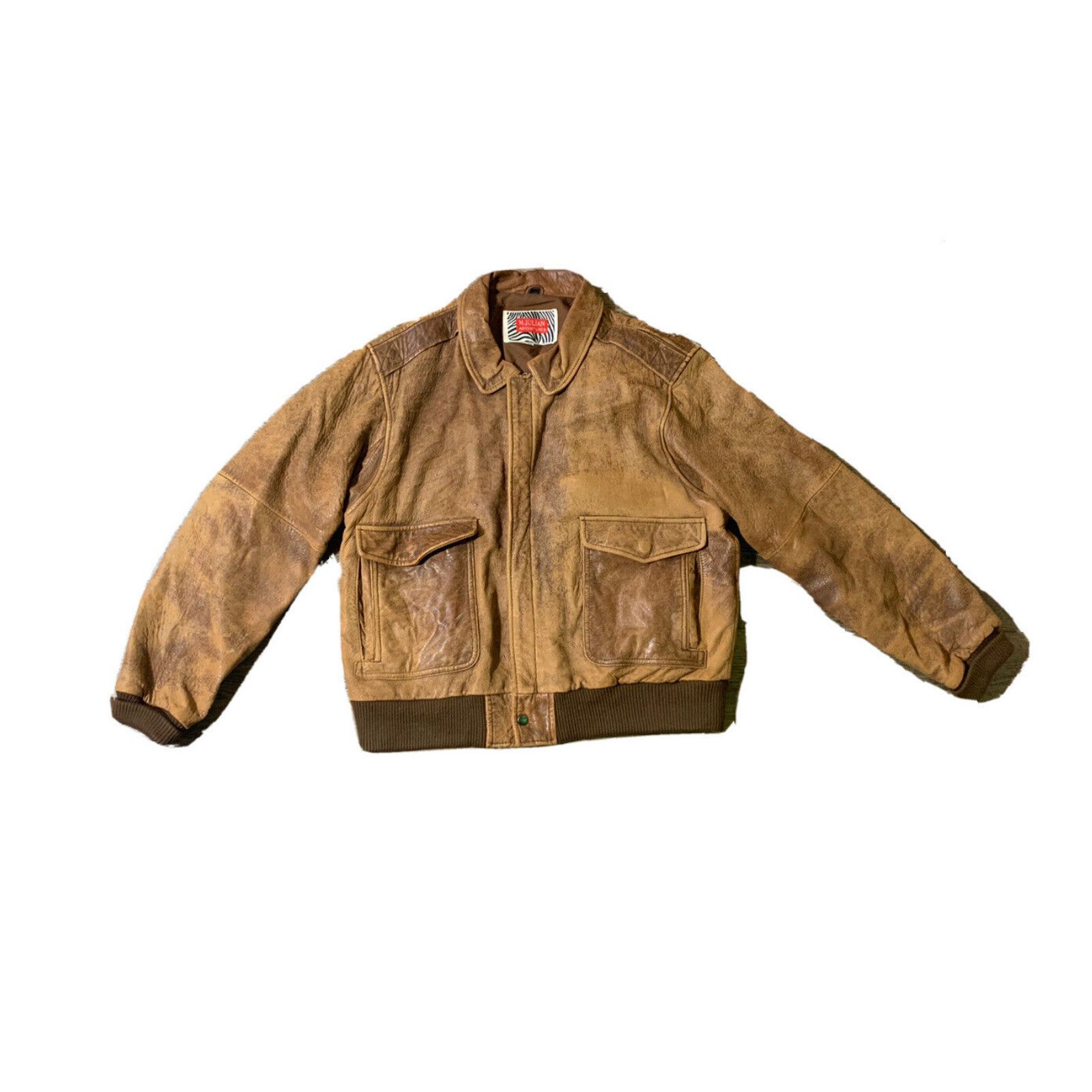 Vintage VTG M. Julian Adventures Men’s Leather Bomber Jacket Size 44 ...