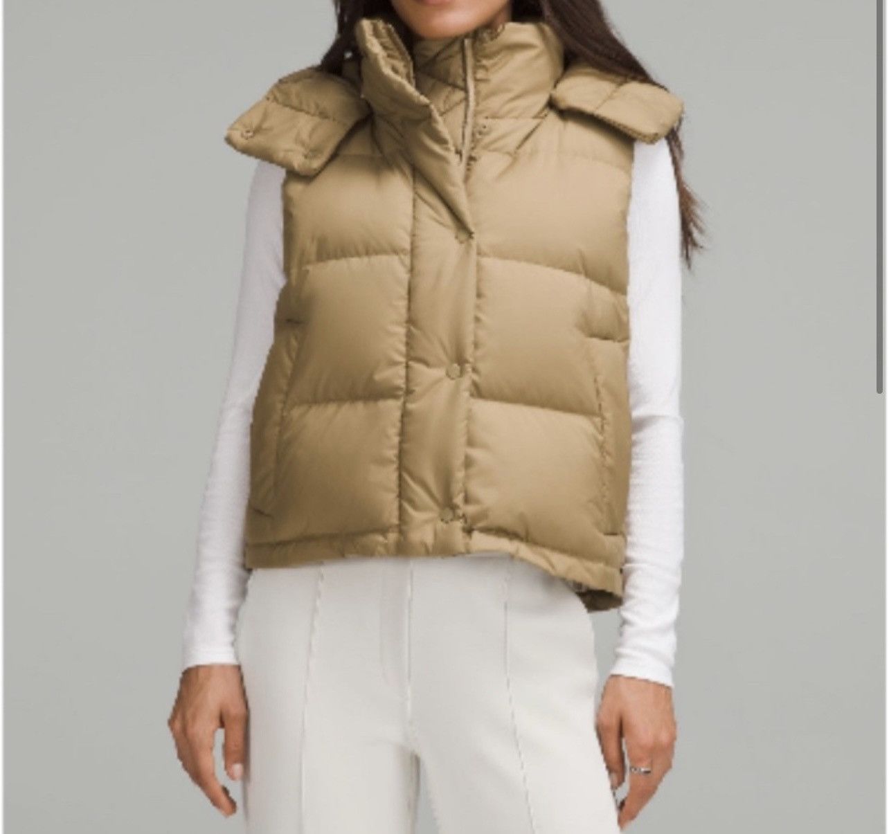 Lululemon Lululemon Wunder Puff Cropped Vest Filbert Tan / Trench | Grailed