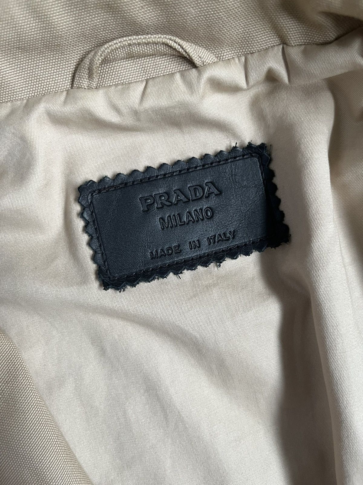 Prada Cropped Boxy Work Jacket with leather detail | Grailed