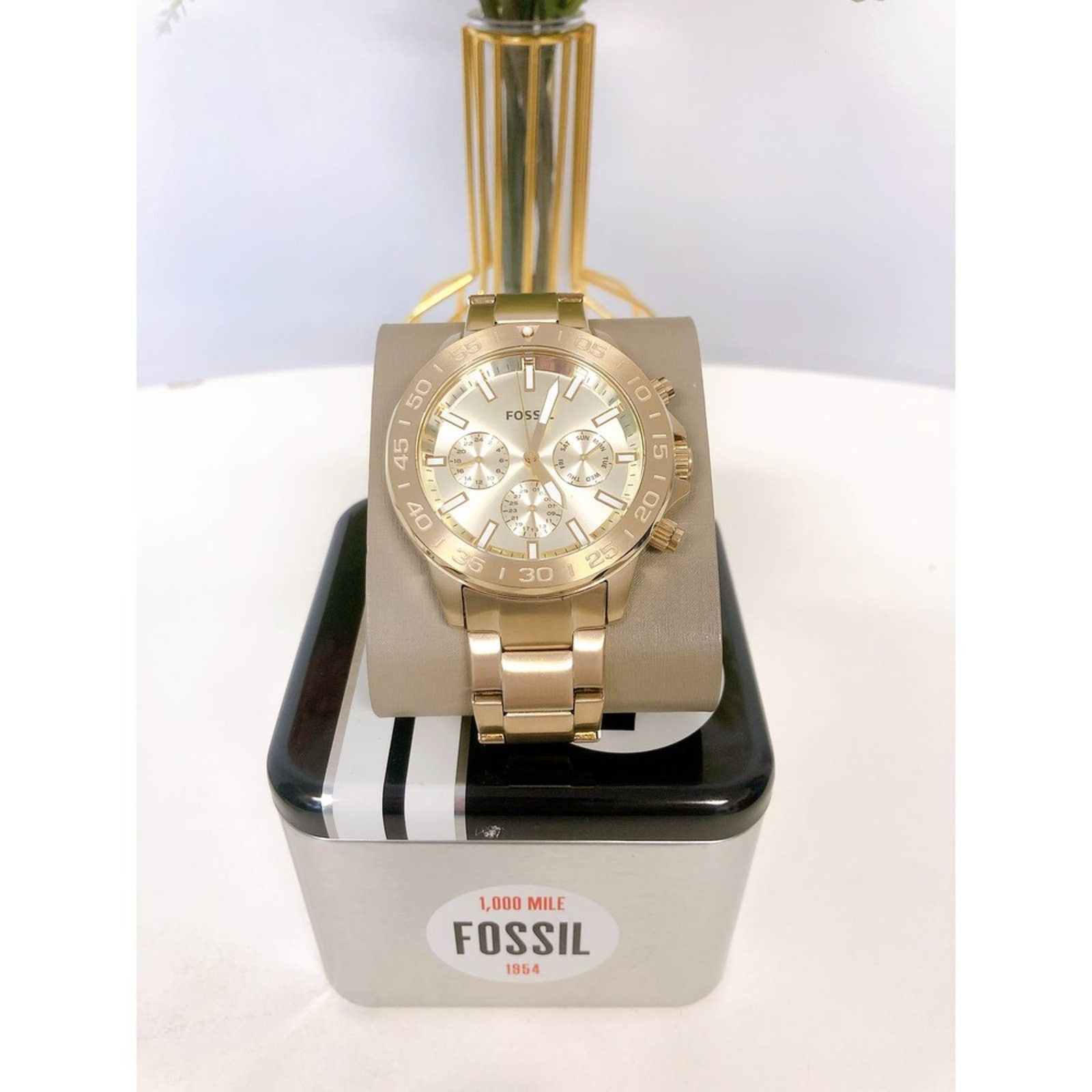 Fossil Fossil BQ2588 Multifunction Gold-Tone Stainless Steel Watch ...