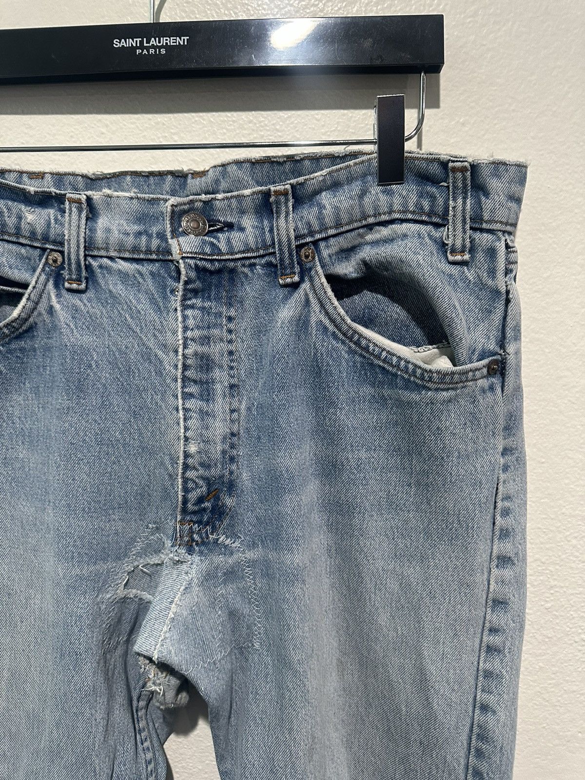 Vintage Faded Blue Orange Tab Denim Jeans | Grailed