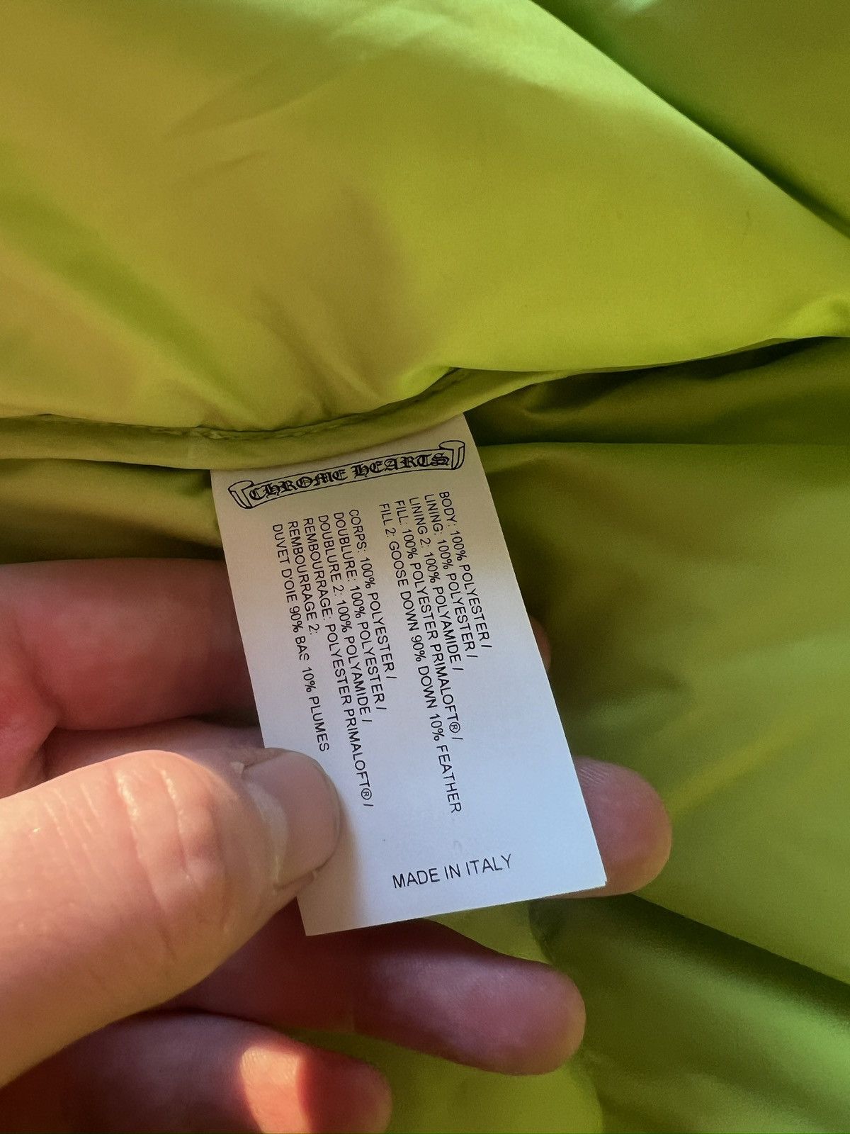 Chrome Hearts Chrome Hearts Puffer Jacket Slime Green Size Large | Grailed