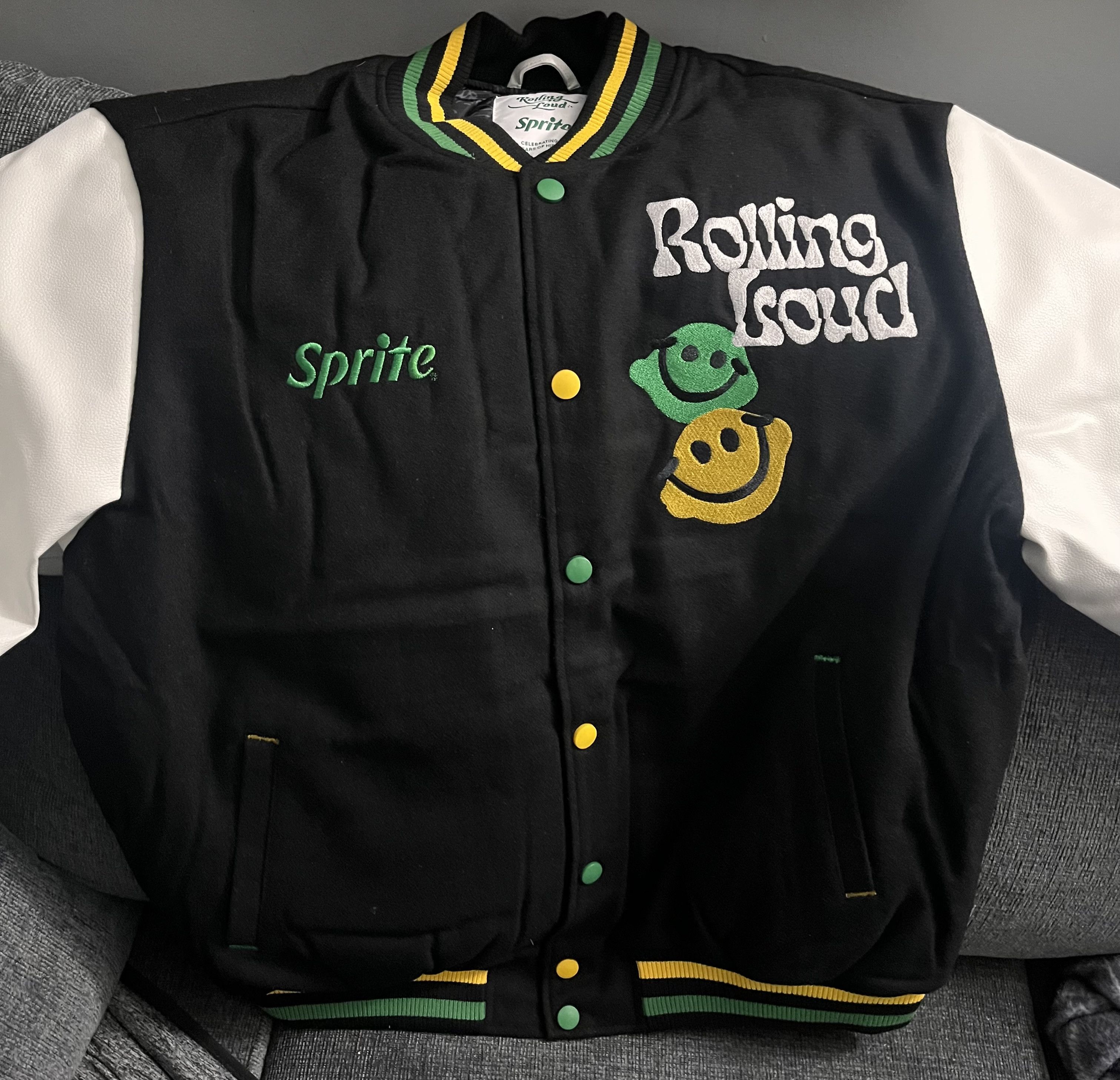 Rolling Loud Rare Sprite x Rolling Loud varsity jacket 1 of 8 | Grailed