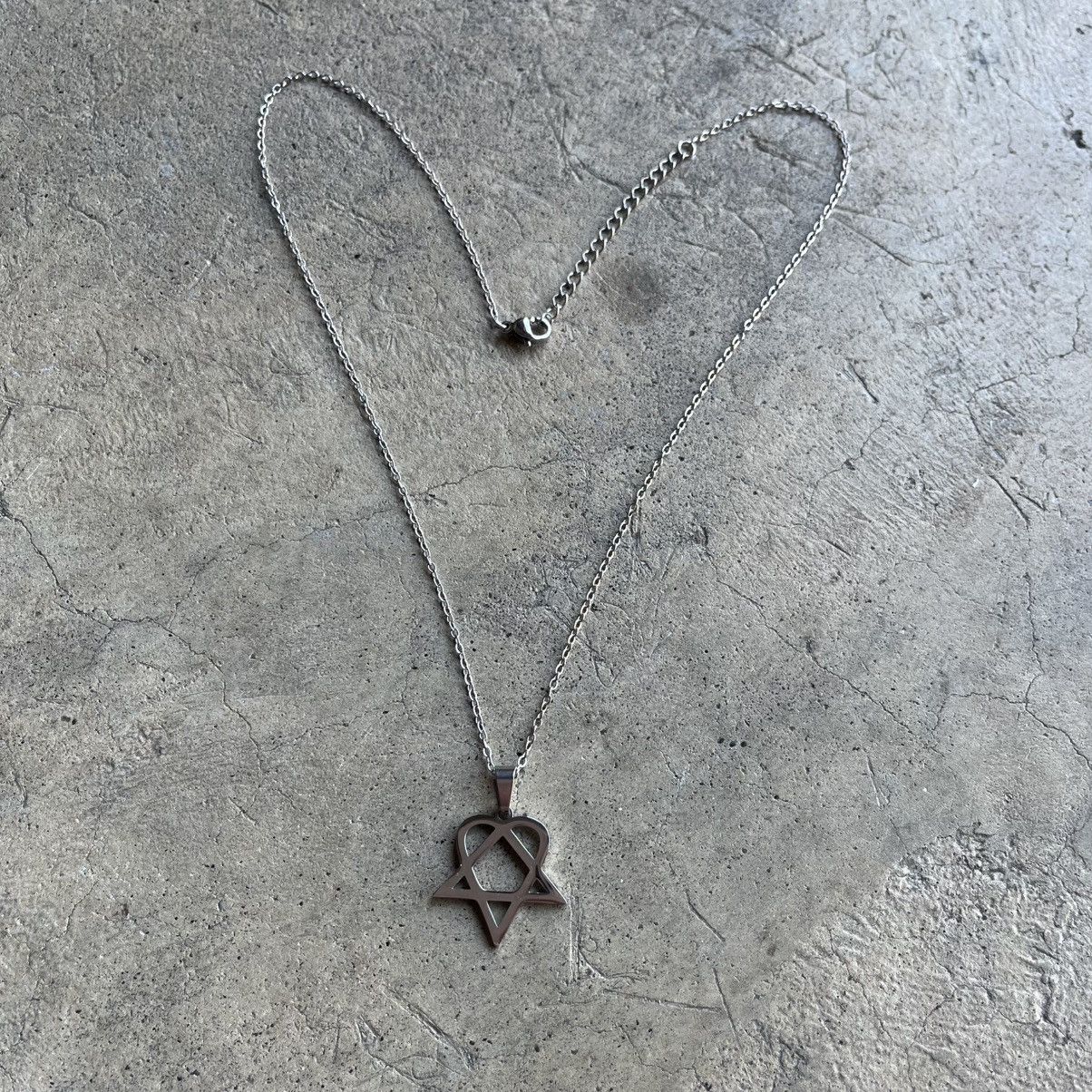 Vintage VINTAGE HIM HEARTAGRAM PENDANT CHAIN ERD GRUNGE BAM MARGERA ...