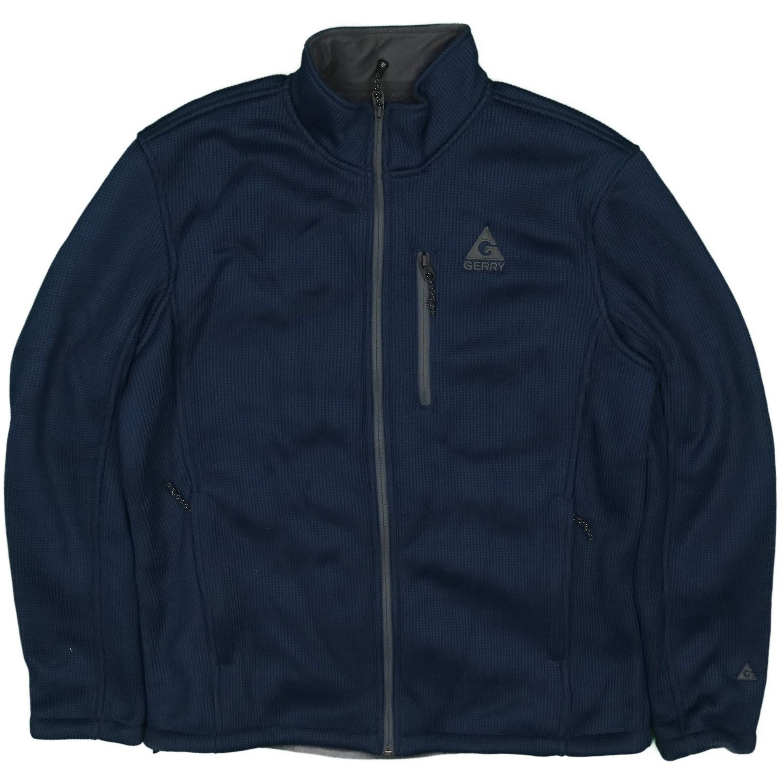 Other Gerry Heavy Waffle Knit Ribbed Fleece Lined Sweater Jacket | Grailed