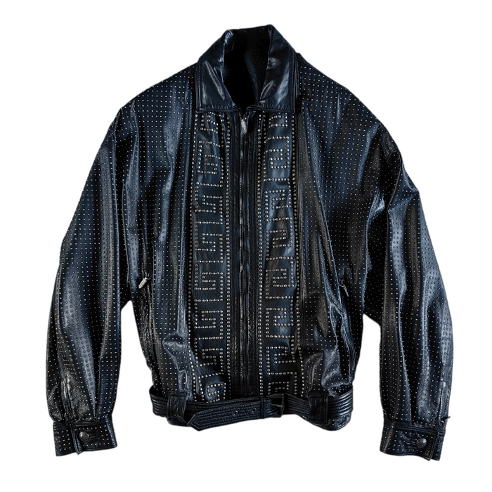 Gianni Versace GIANNI VERSACE Studded Leather Jacket 1992 Runway | Grailed