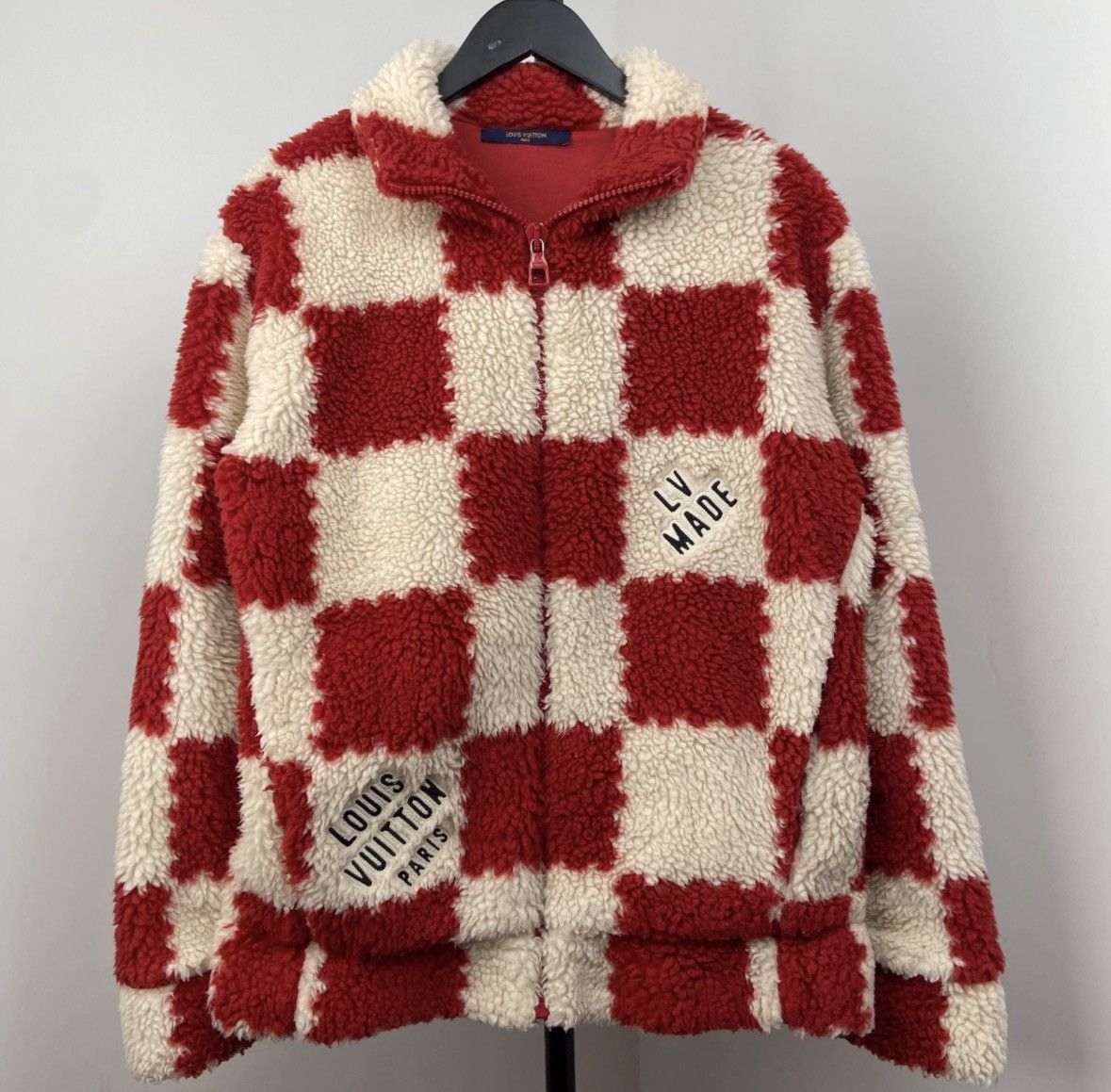 Louis Vuitton × Nigo Nigo x Louis Vuitton checkered fleece jacket | Grailed