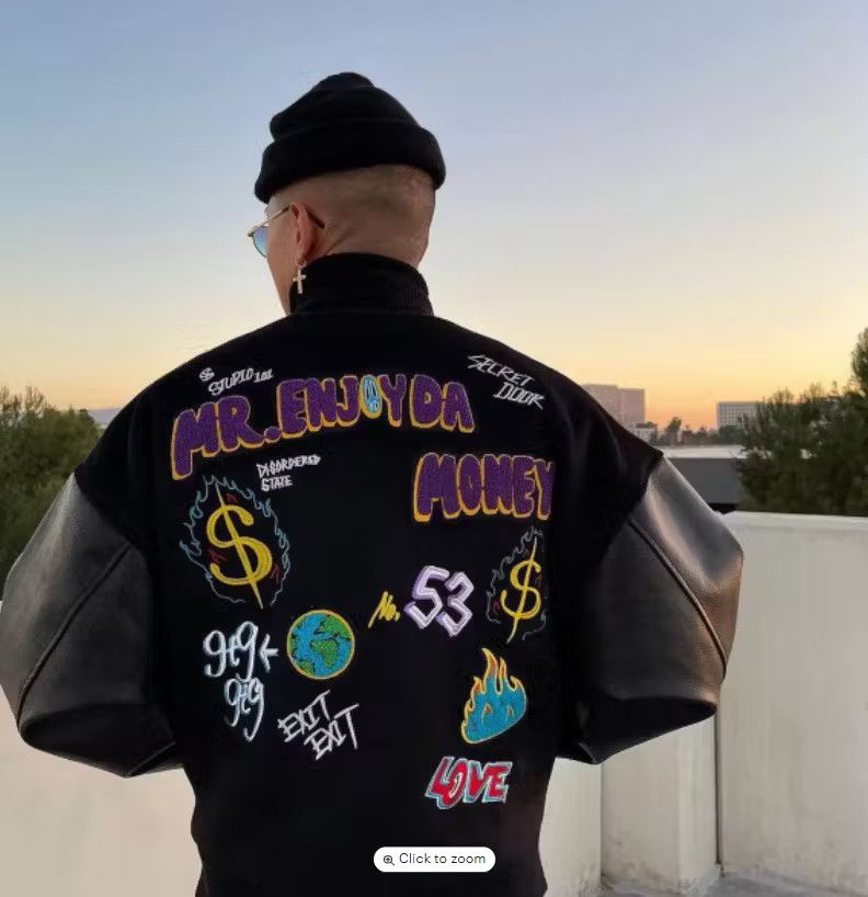 Streetwear Money Patched Varsity Jacket | Grailed