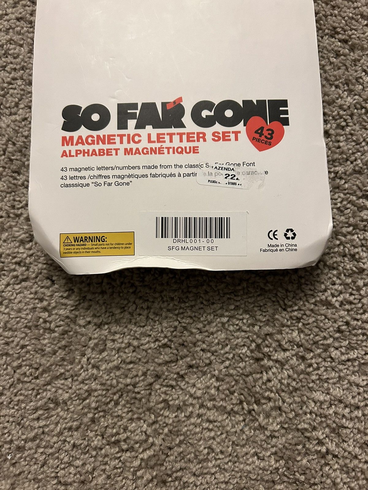 Designer Drake So Far Gone Magnetic Letter Set | Grailed