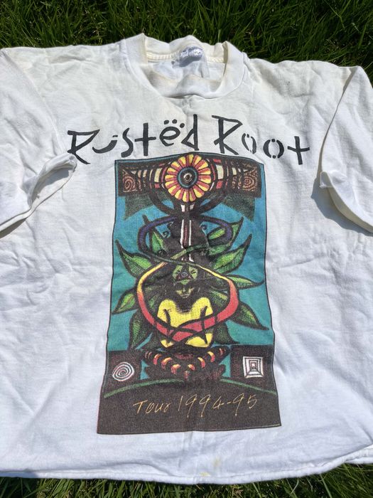 Vintage 1995 Rusted Root 90's Vintage Rock Band Concert Tour T-Shirt | Grailed