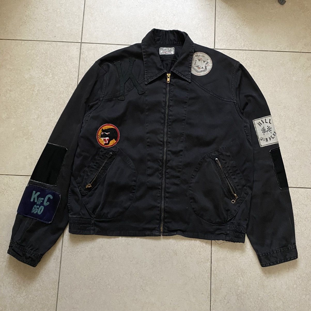 Levi's y2k Levi’s Climate Sealed Distressed Military Badges Jacket ...