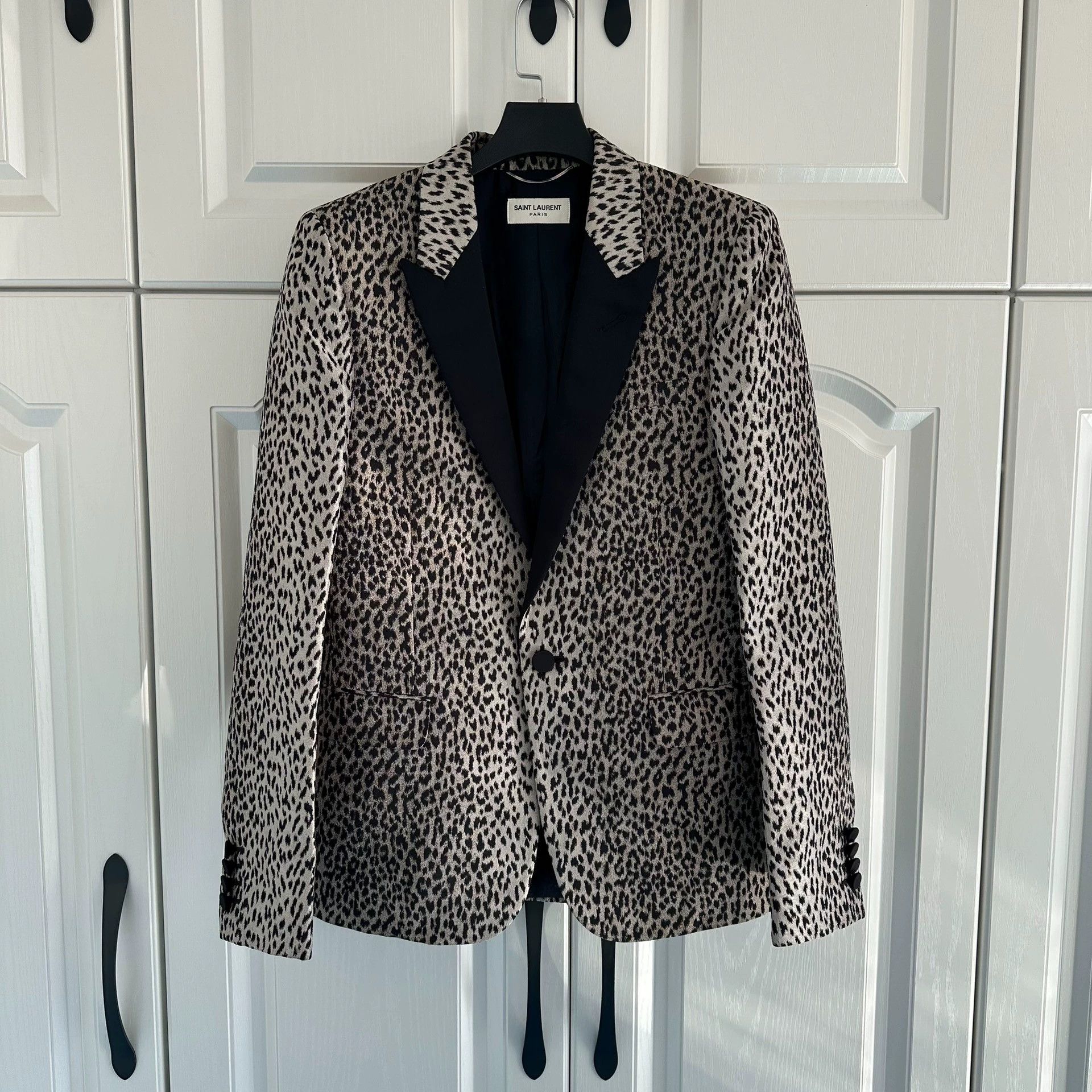 Yves Saint Laurent Saint Laurent Leopard Print Smoking Blazer | Grailed