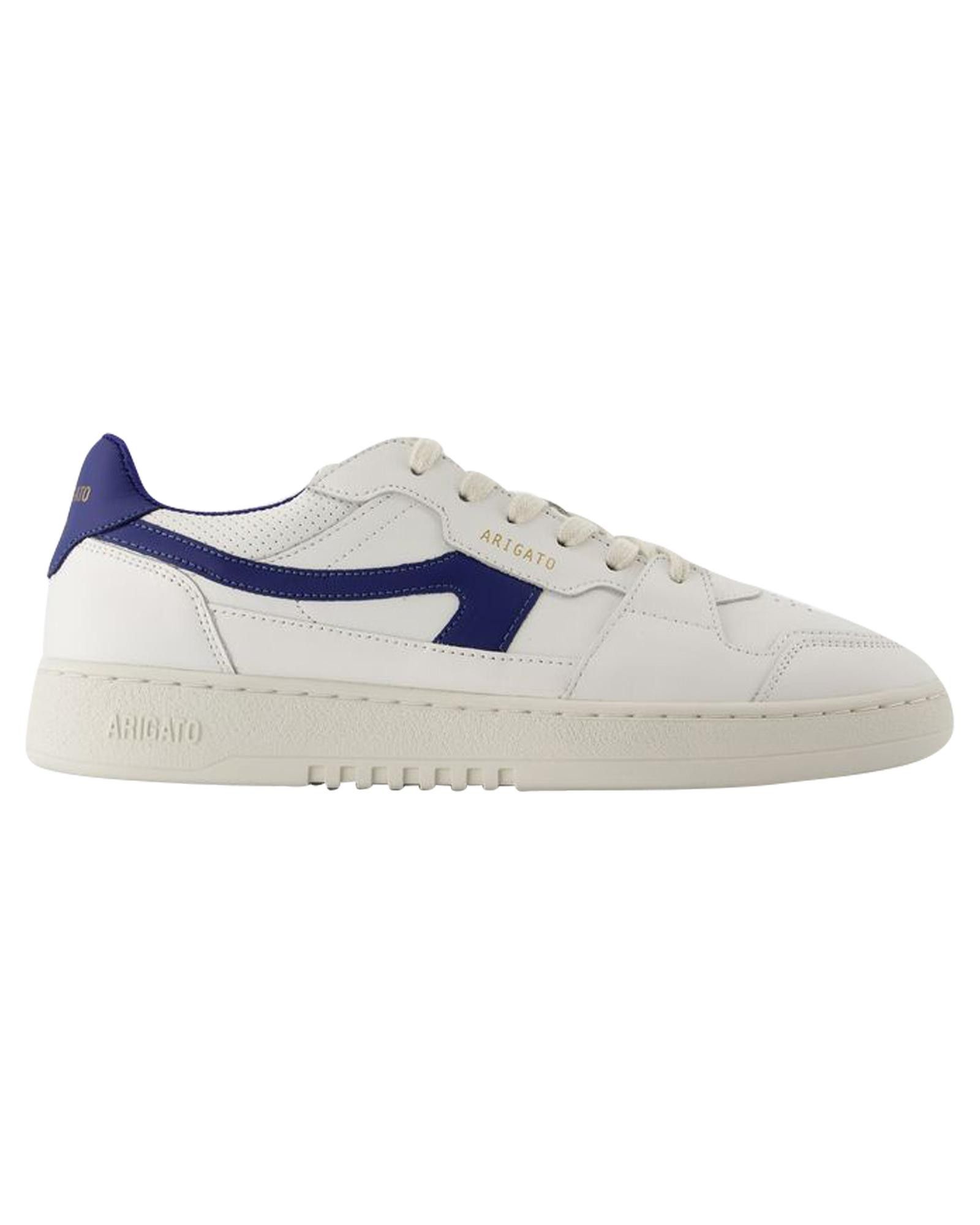 Axel Arigato White/Blue Leather Sneakers with Dice Stripe Pattern | Grailed