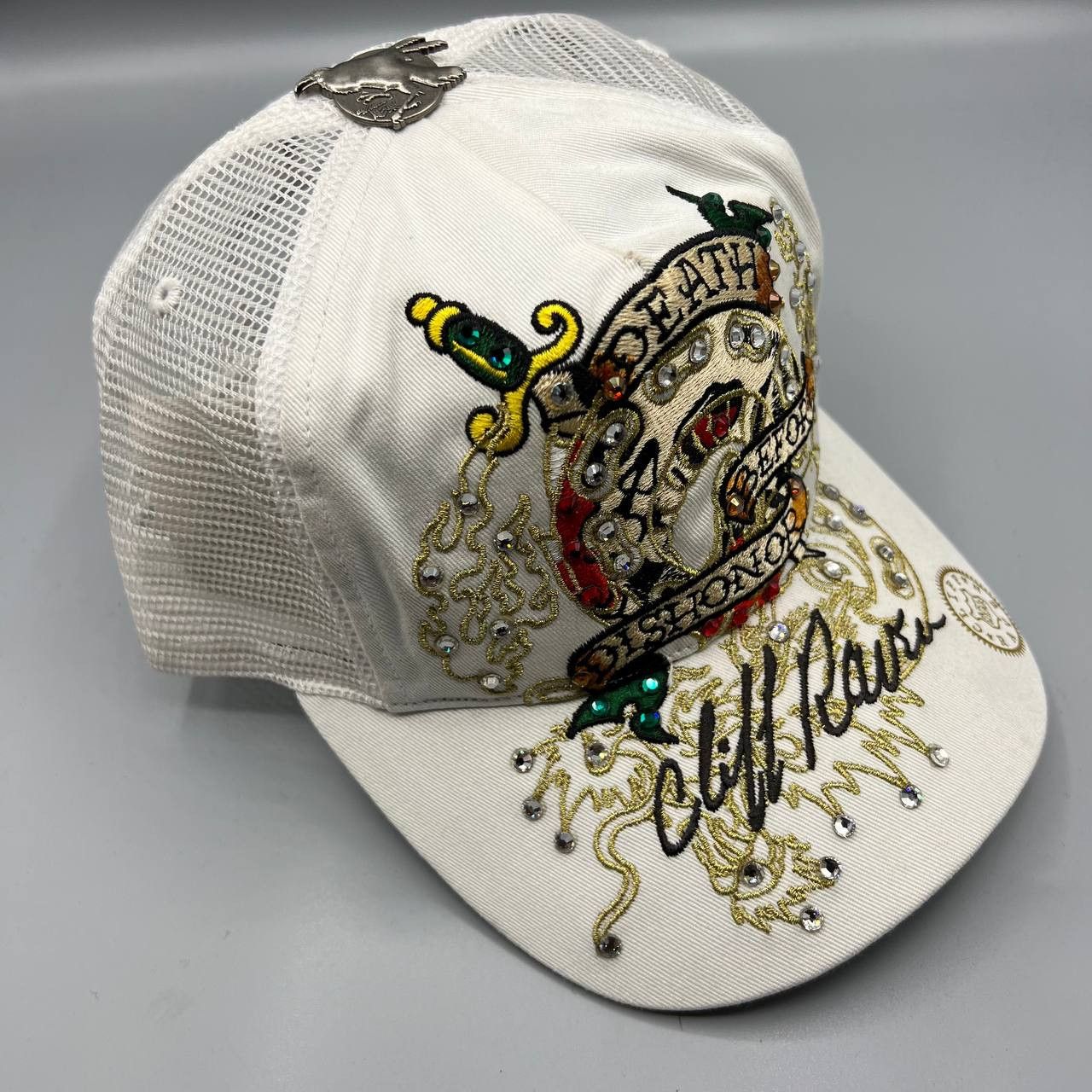 Ed Hardy Vintage Cliff Raven Hat Japanese tattoo Snap back Trucker ...
