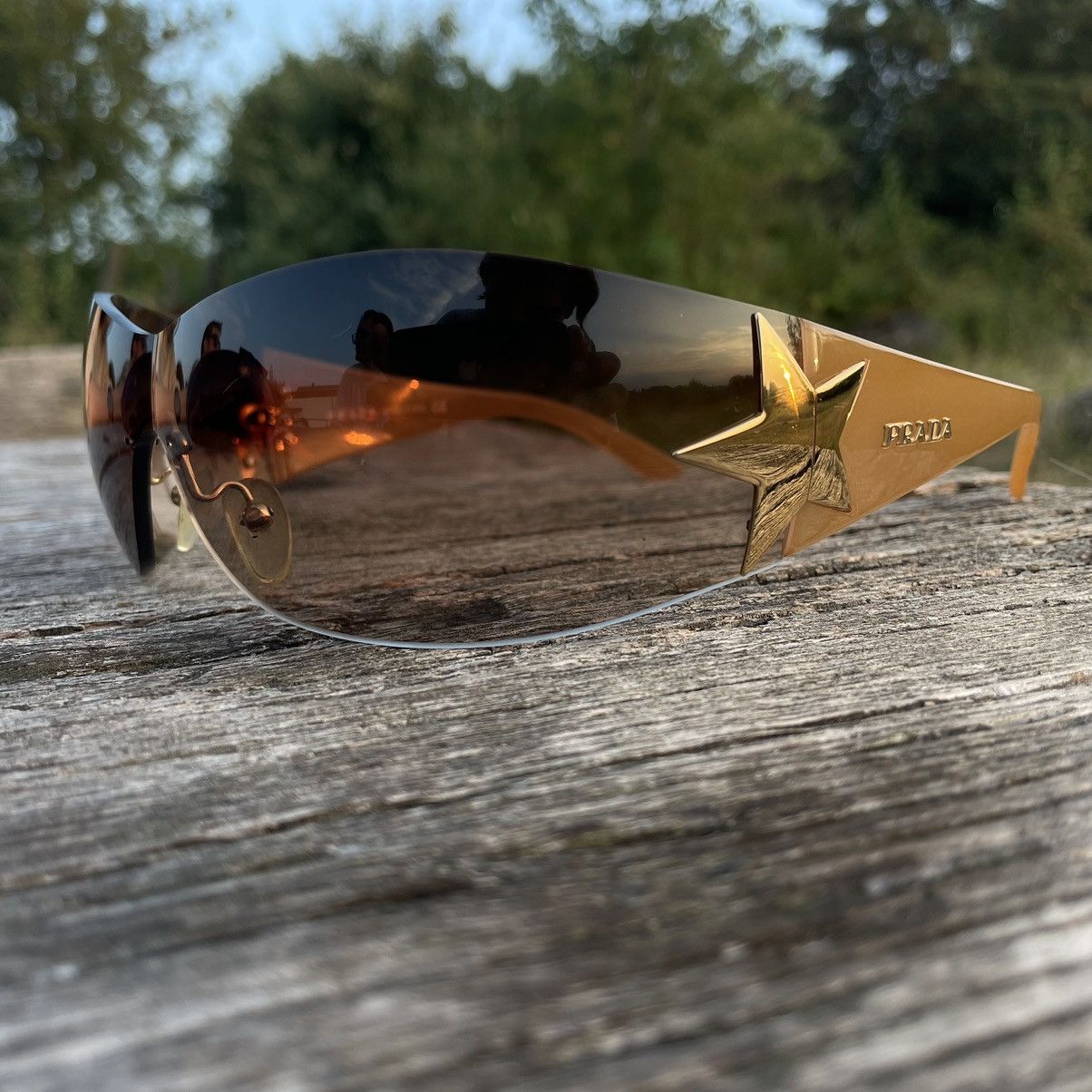 Vintage Prada y2k star sunglasses | Grailed
