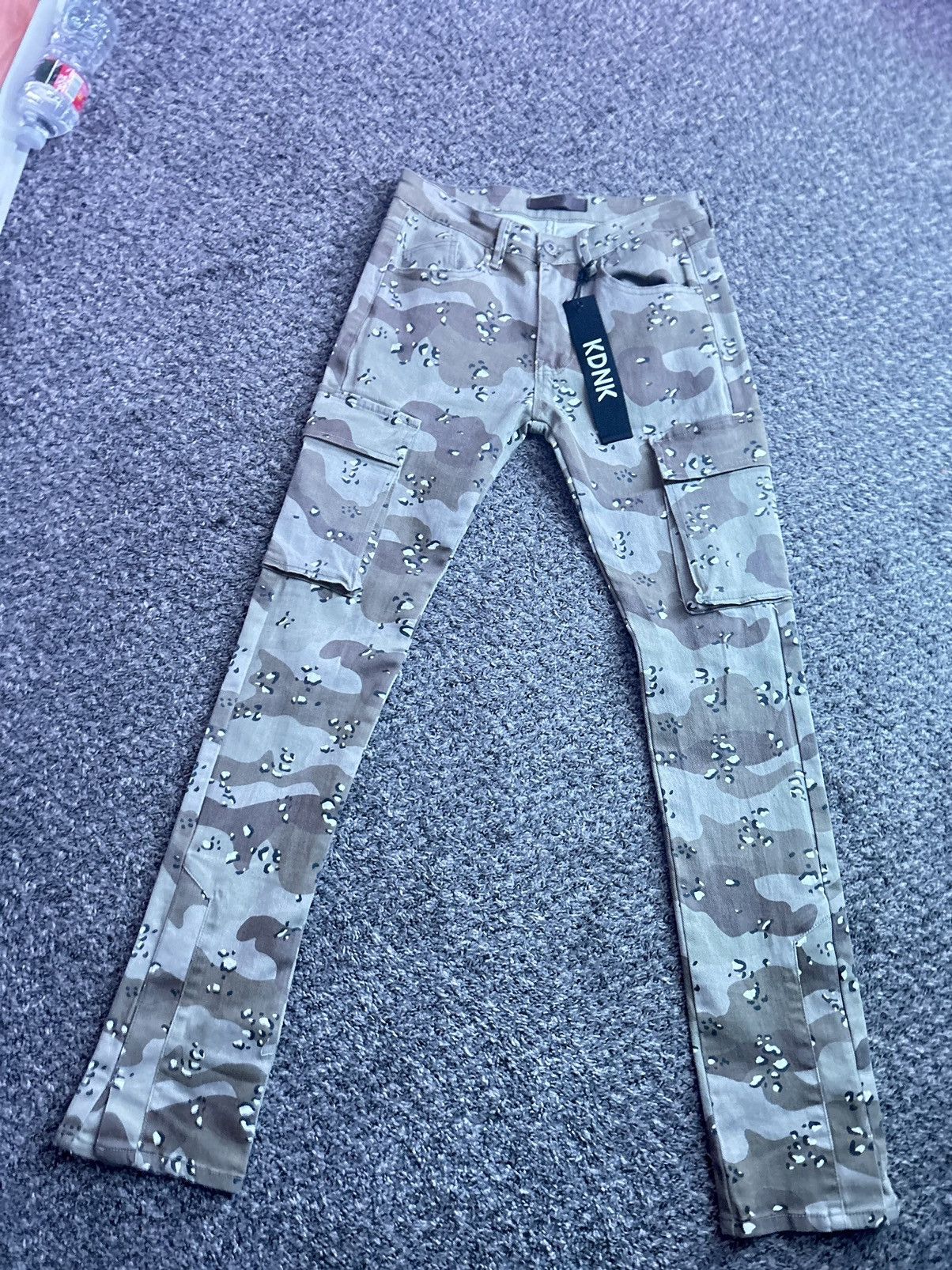 Streetwear Cheetah Camo Stacked KDNK Jeans Designer | Grailed