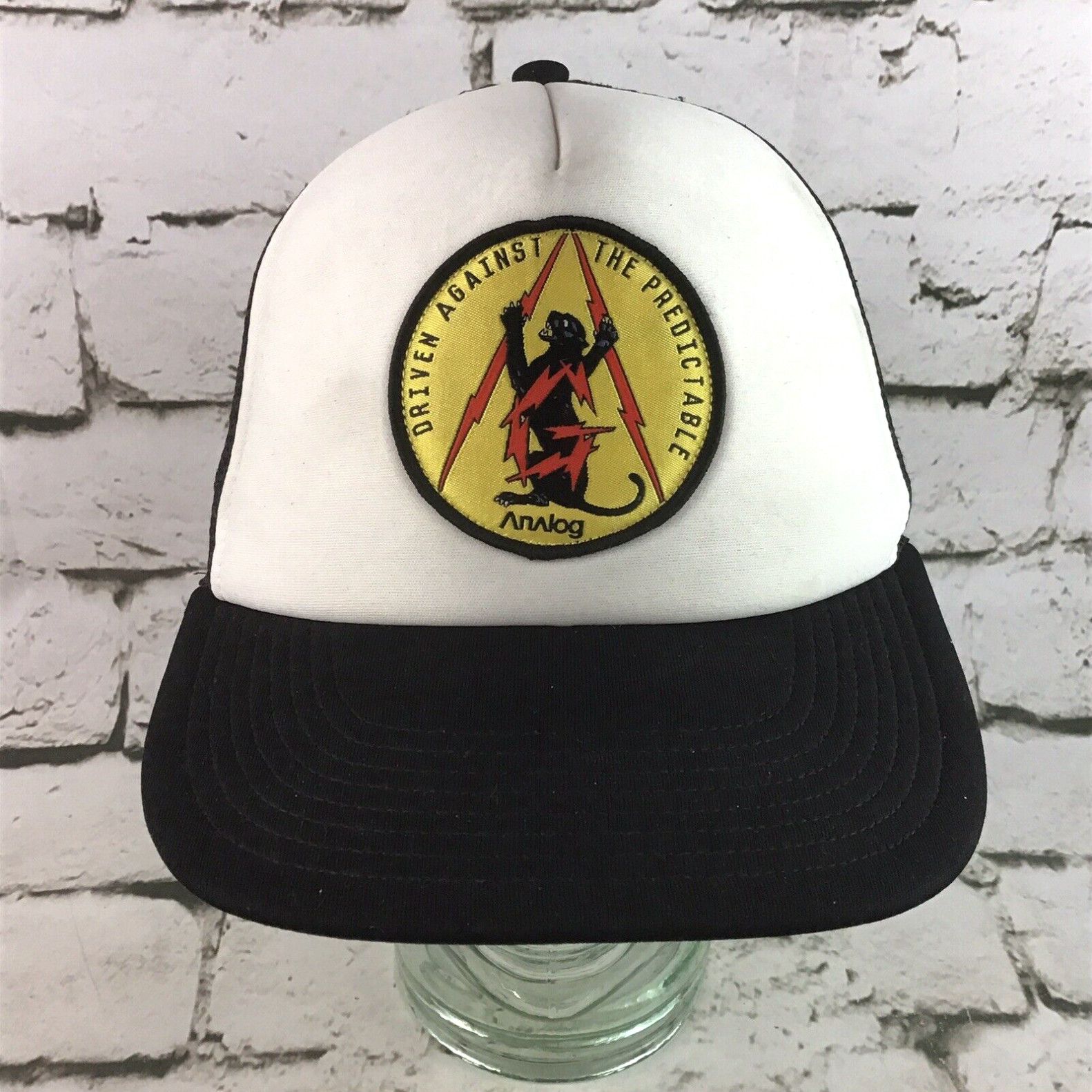 Bally Driven Against The Predictable Mens Trucker Hat Black White Snapback Ball Cap | Grailed