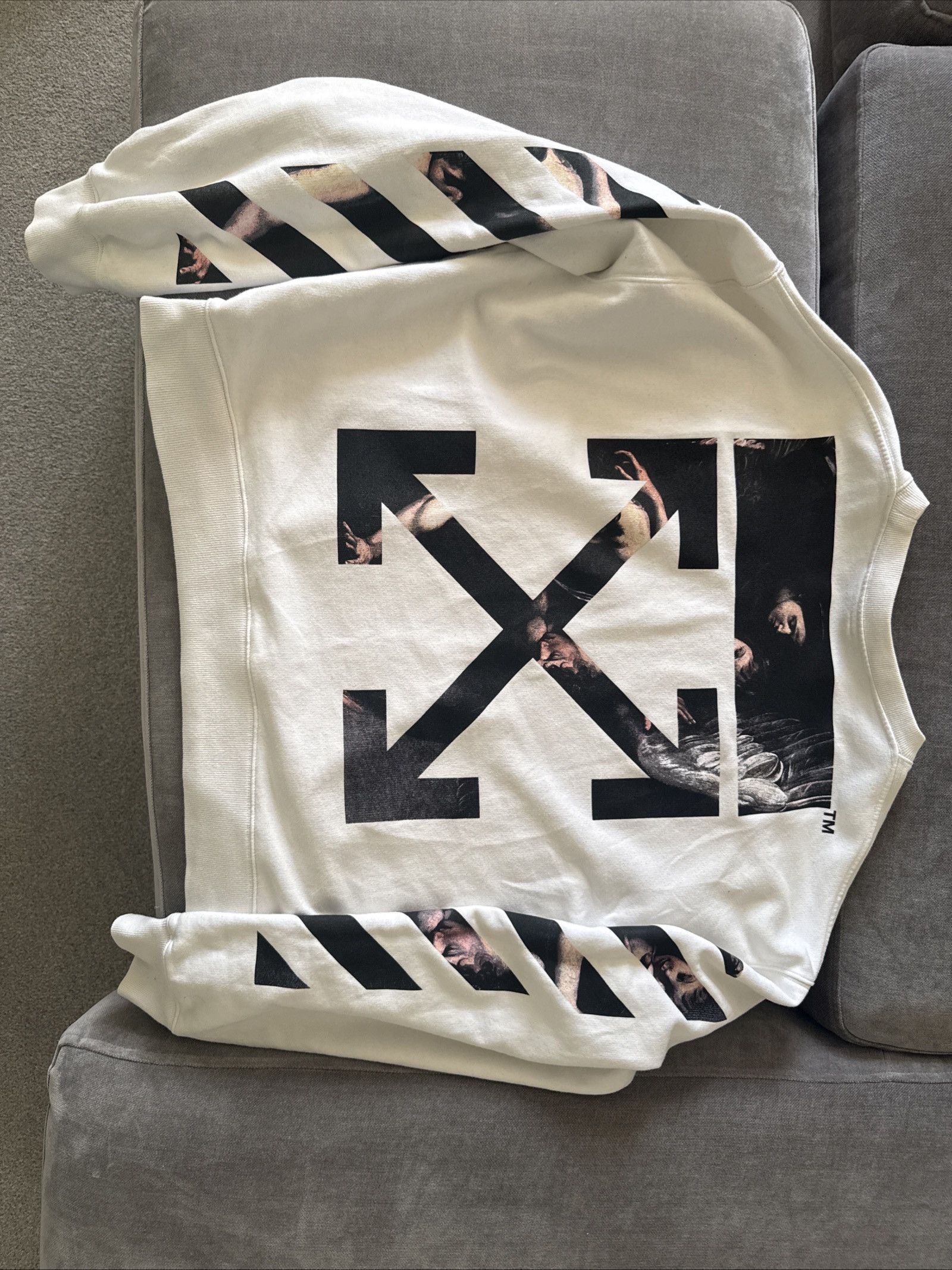 Off-White OFF-WHITE SS20 Caravaggio Arrow Back Arrows Sketch Mens Logo ...