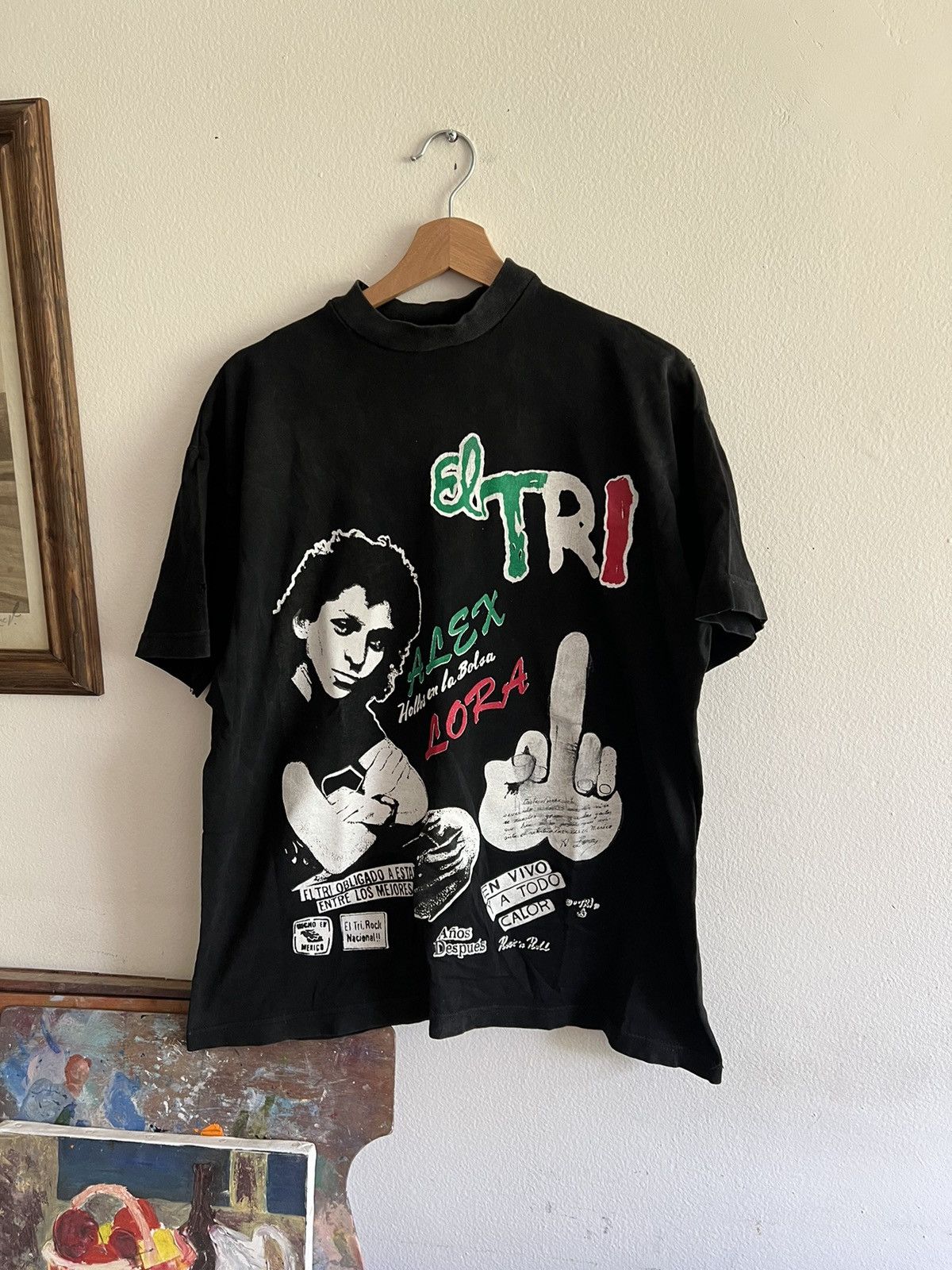 Vintage 1996 El Tri Alex Lora Hoyos en la Bolsa Bootleg Rock Tee | Grailed