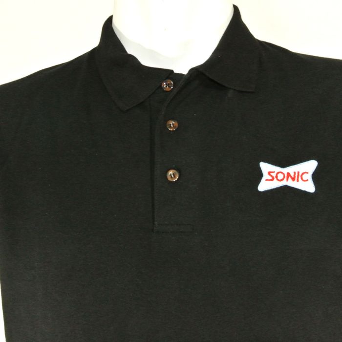 Mando SONIC Drive In Fast Food Employee Uniform Black Polo Shirt | Grailed
