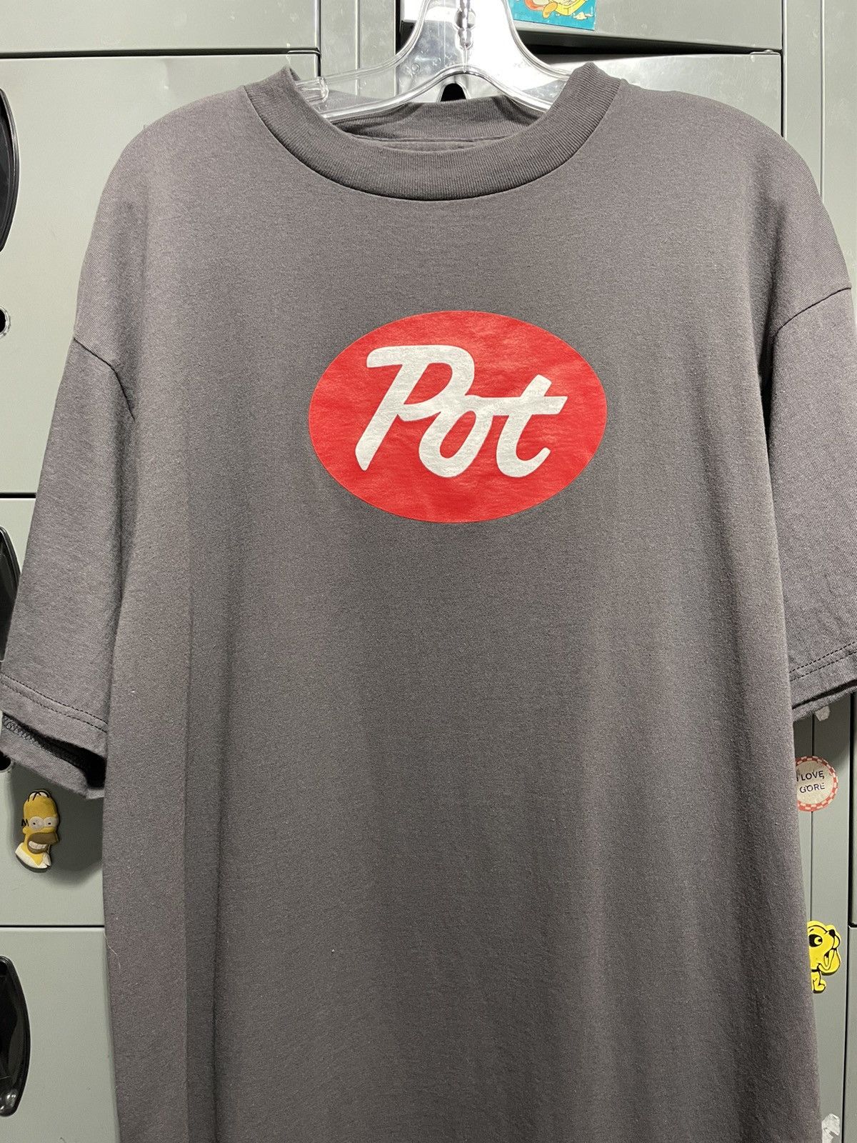 Vintage Pot logo rip Post 90s tultex slate fade art tee 420 | Grailed