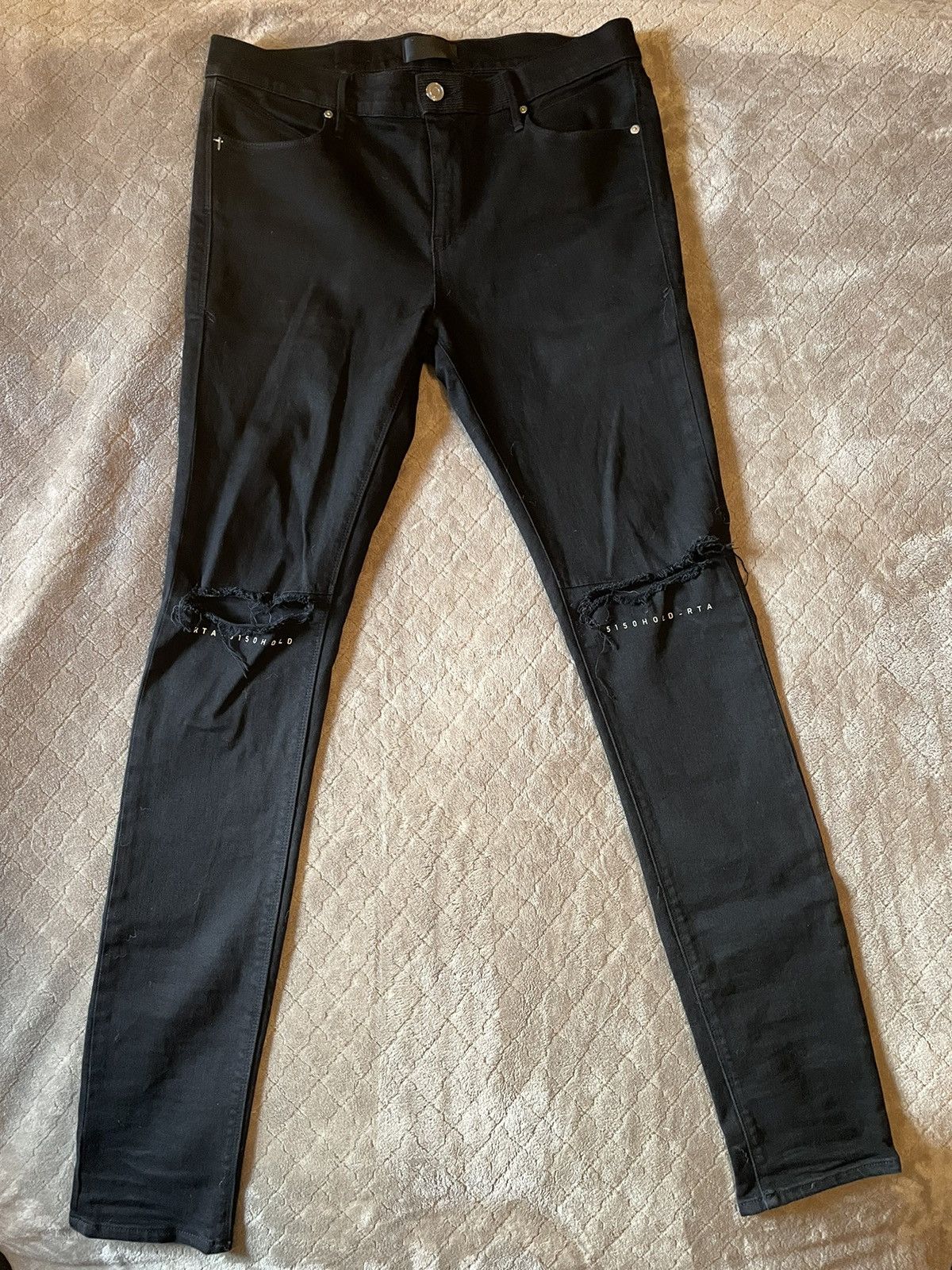 Rta Black Reflective RTA Ripped Jeans | Grailed