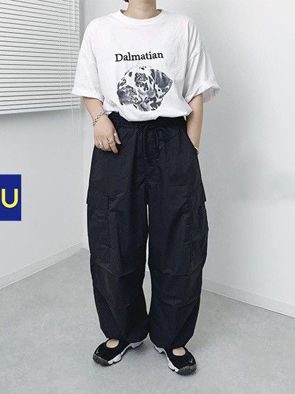 GU Black GU Ultra Wide Cargo Pants | Grailed