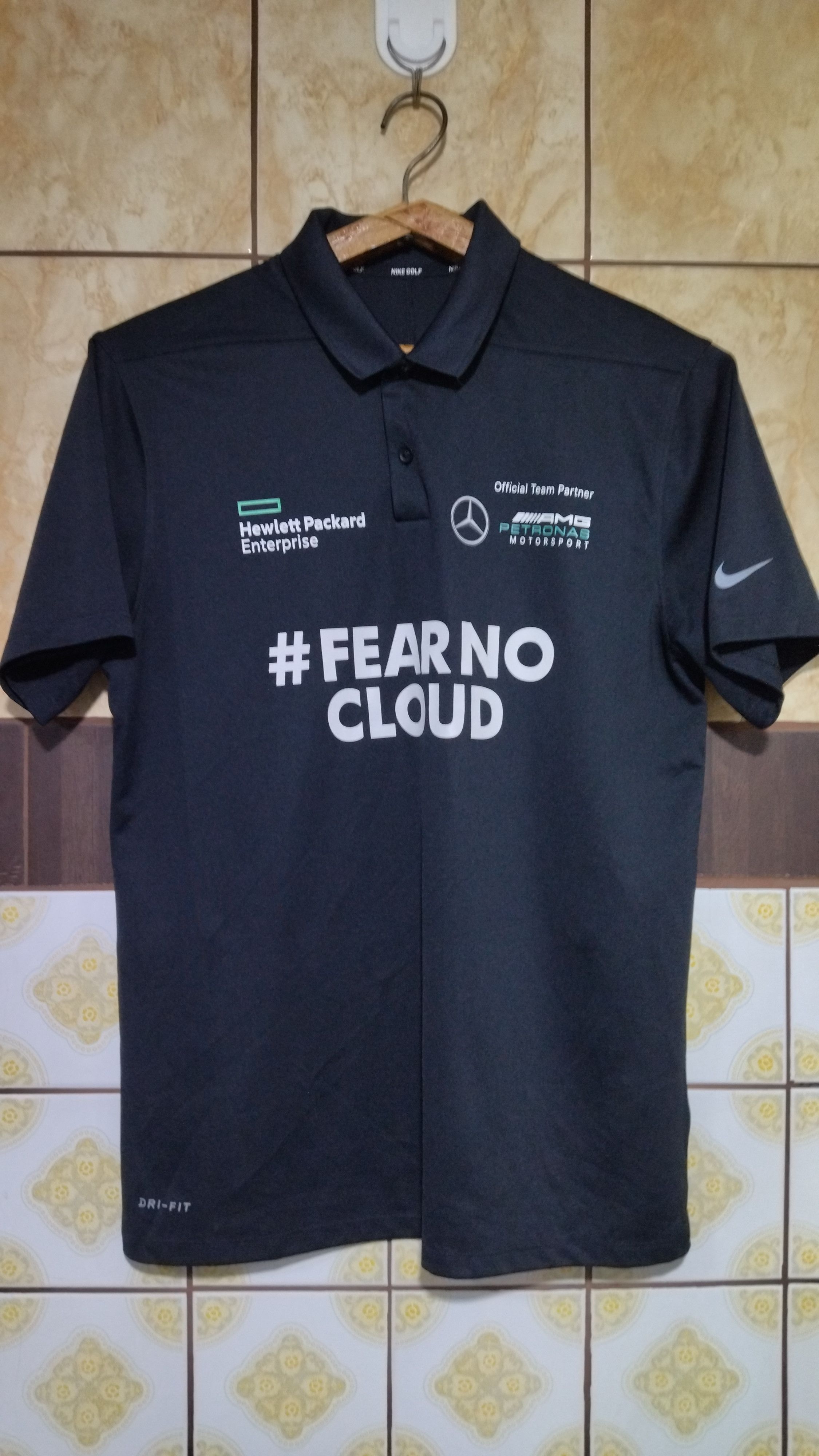 Nike Nike Mercedes AMG Petronas #FearNoCloud polo shirt | Grailed