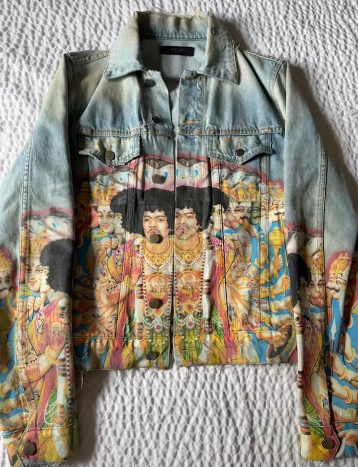 Amiri AMIRI Jimi Hendrix Denim Trucker Jacket | Grailed