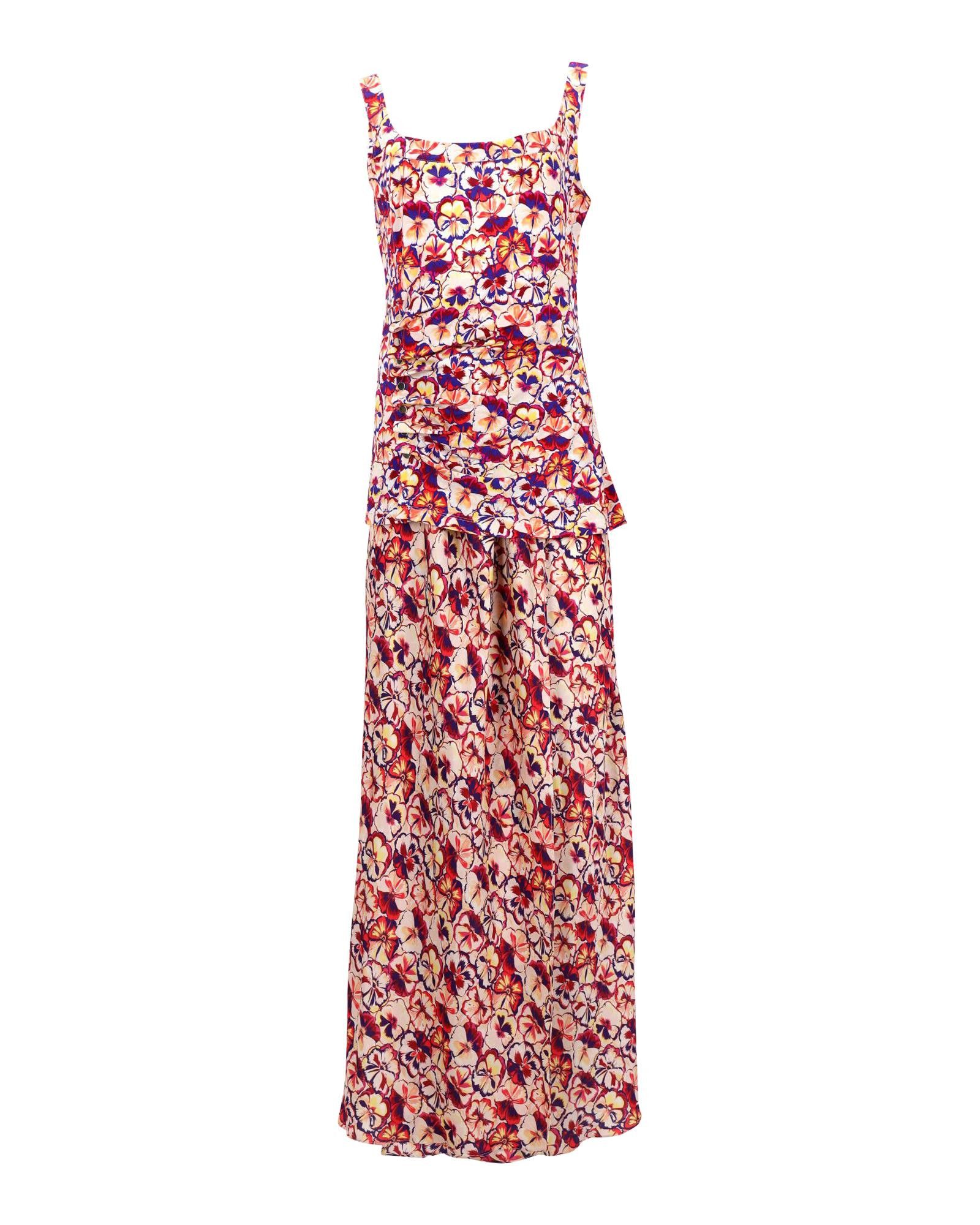 Paco Rabanne Vibrant Floral Ruched Top and Skirt in Luxurious Viscose ...