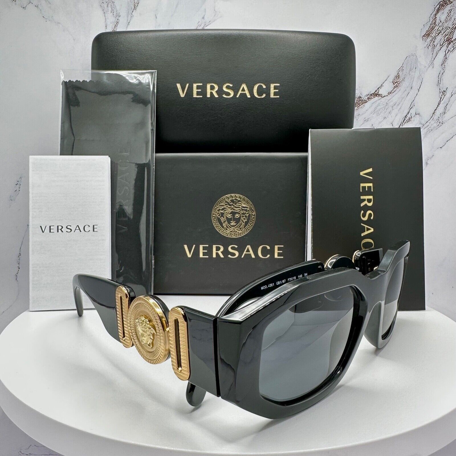 Versace Versace NEW Sunglasses Black Gold Medusa Logo Authentic | Grailed