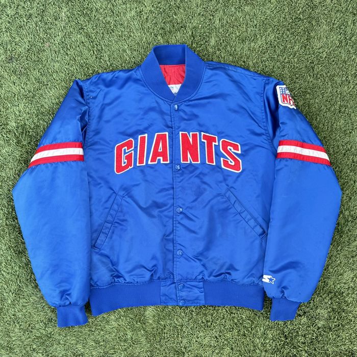Vintage Vintage 90s New York Giants NFL Starter Bomber Satin Jacket ...