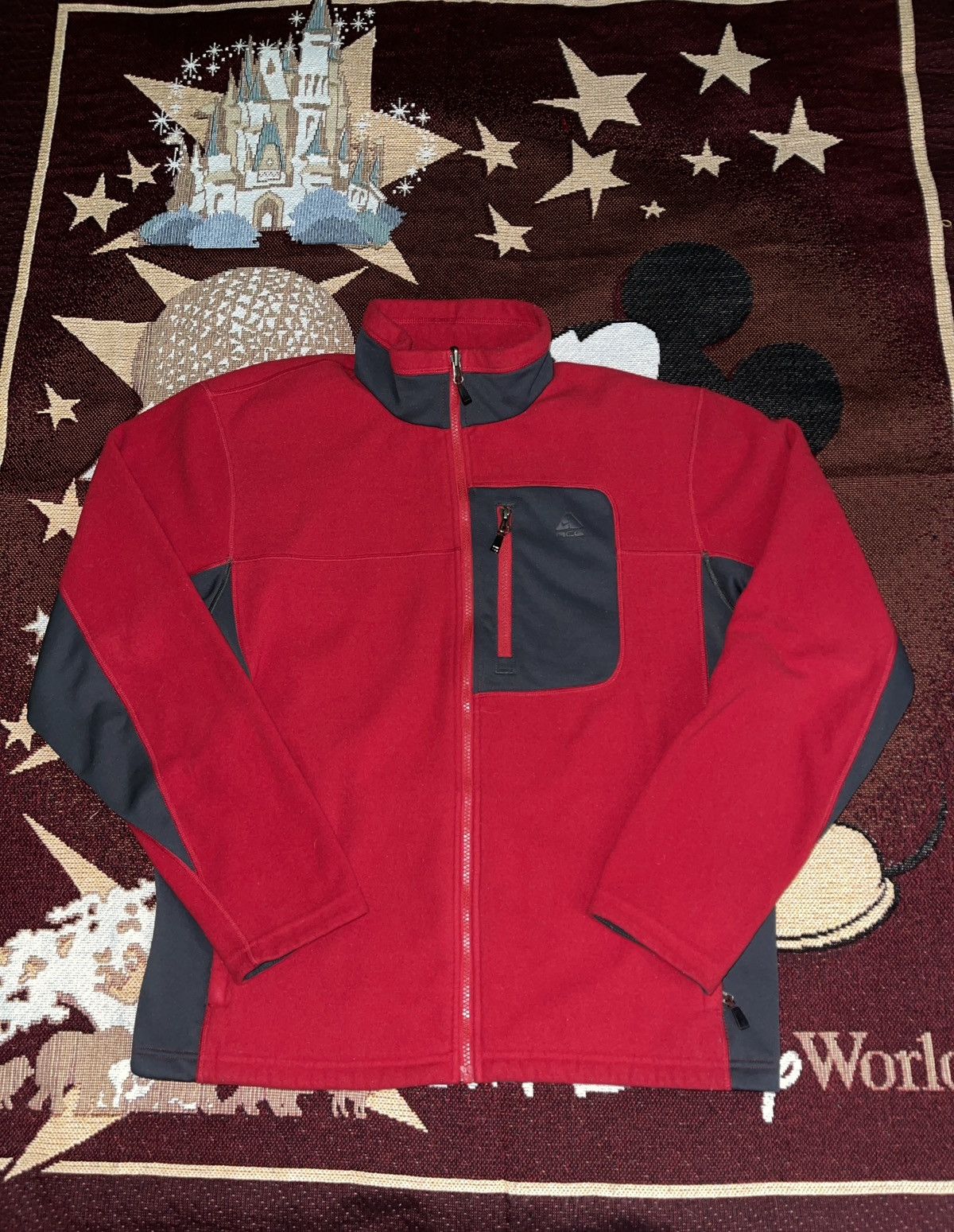 Nike × Nike ACG Nike ACG Red Full Zip Fleece Jacket | Grailed